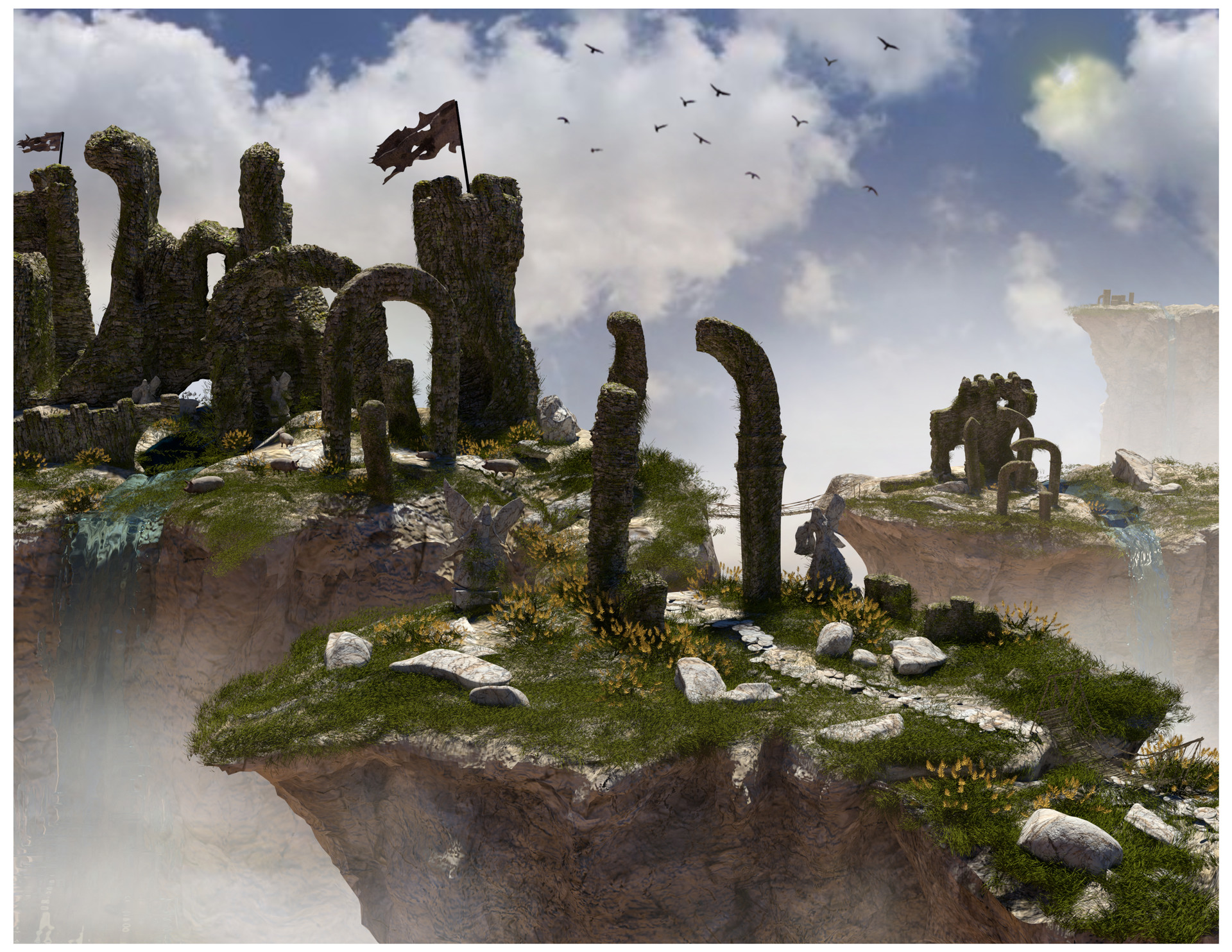 ArtStation - Floating Islands Environment