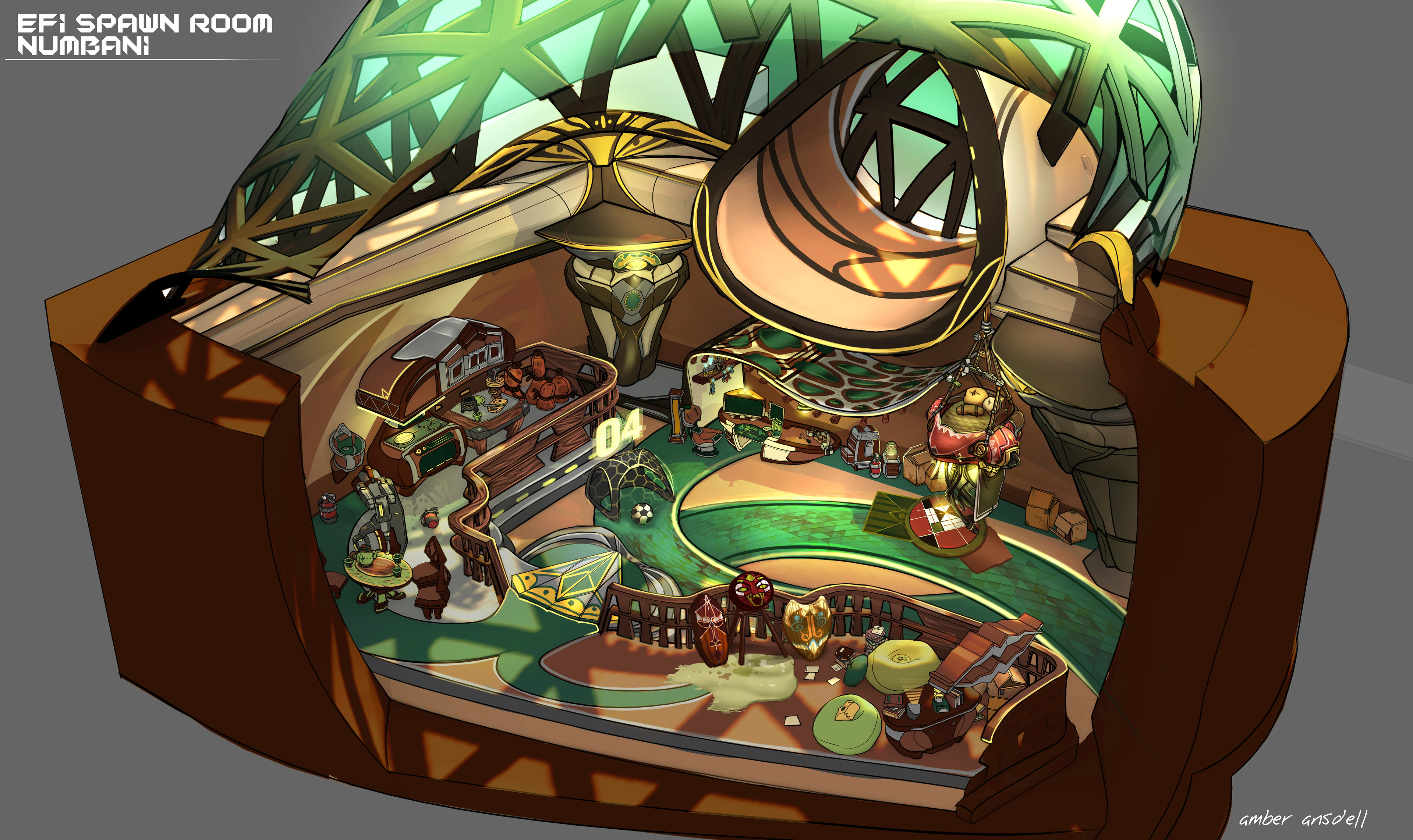 Amber Ansdell - Overwatch - Efi's Numbani Spawn Room