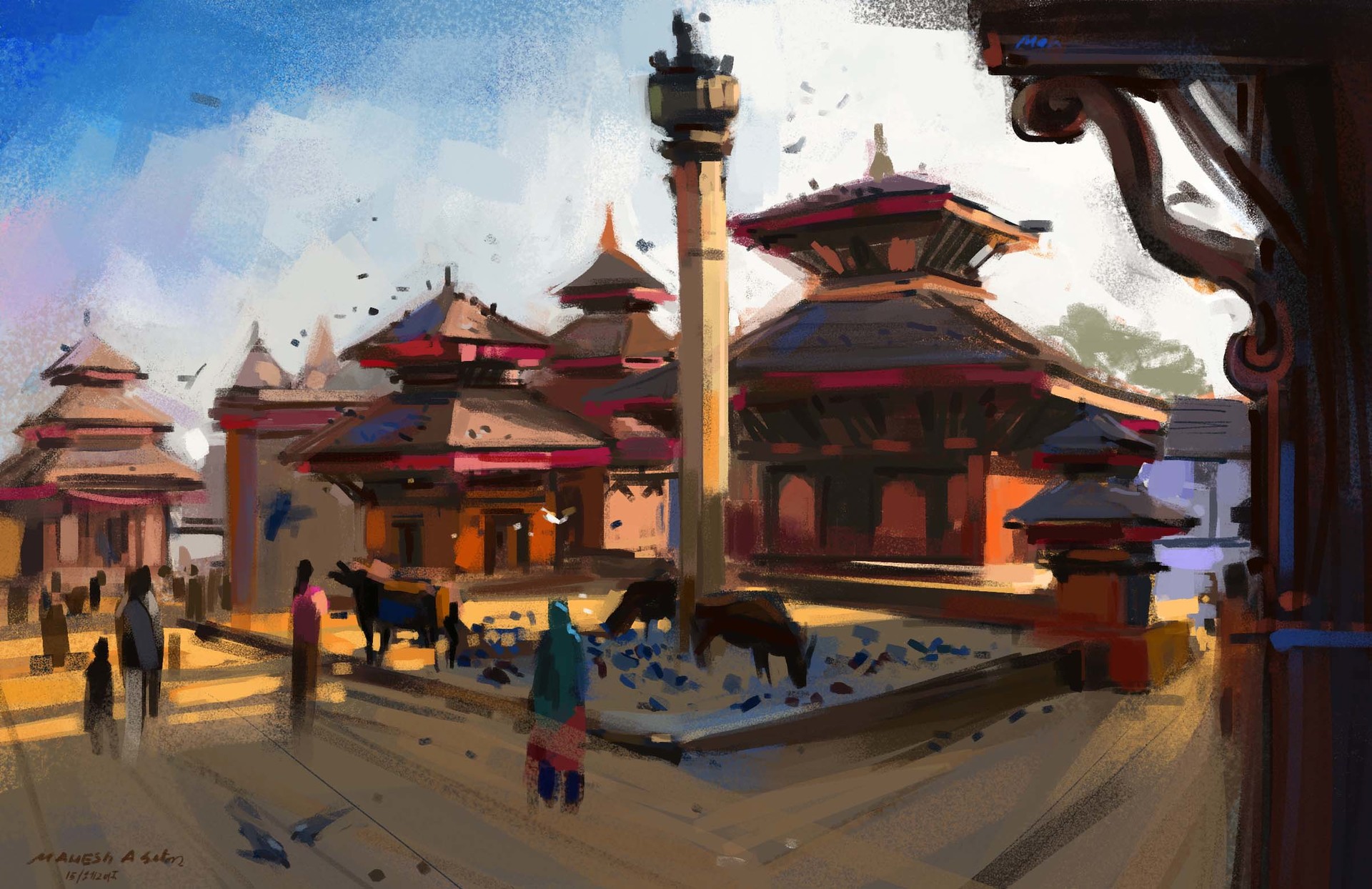 ArtStation - Nepal Temple