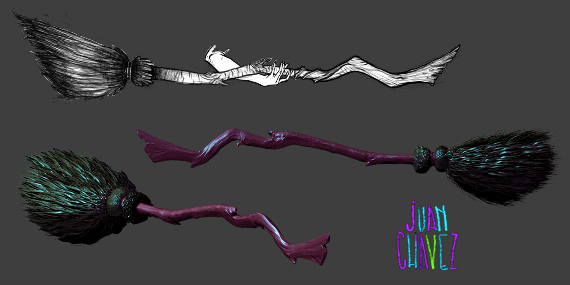 ArtStation - Witch Brooms 2D/3D