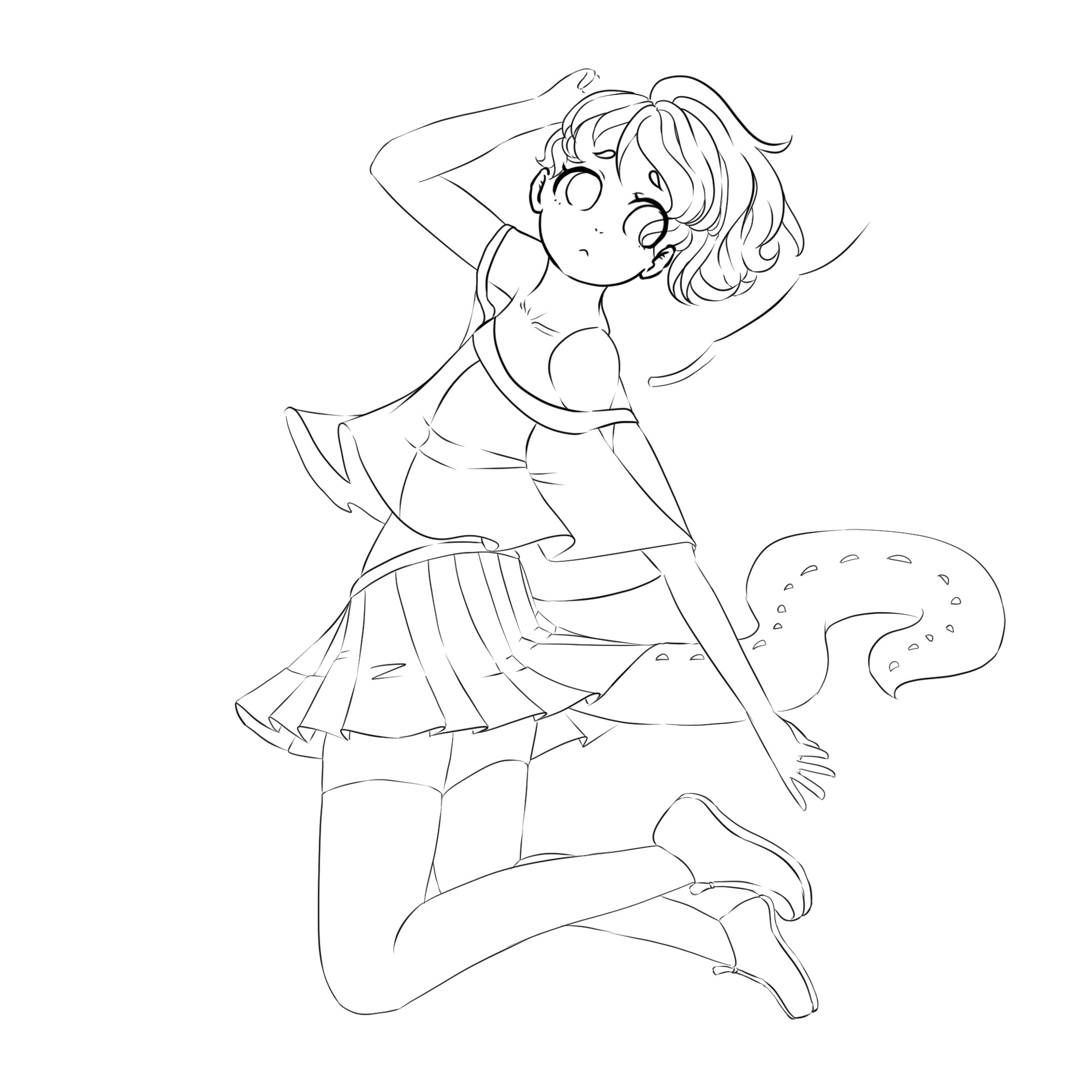 how to draw anime dragon girl