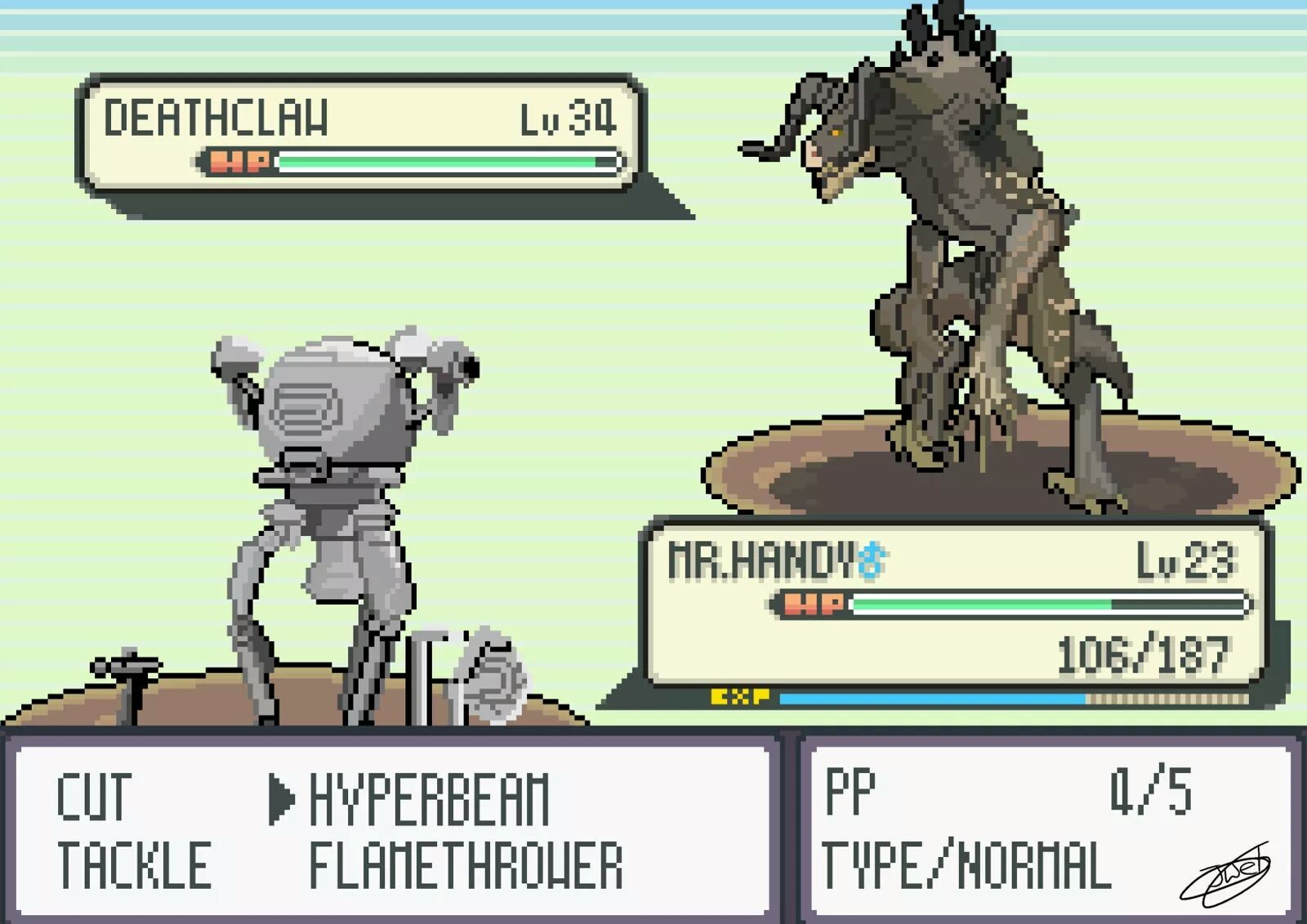 ArtStation - Fallout in the style of Pokemon Emerald