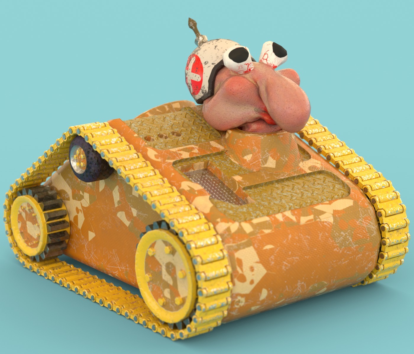 Tank with a Driver - 3D model by benlemoine [5da46f9] - Sketchfab