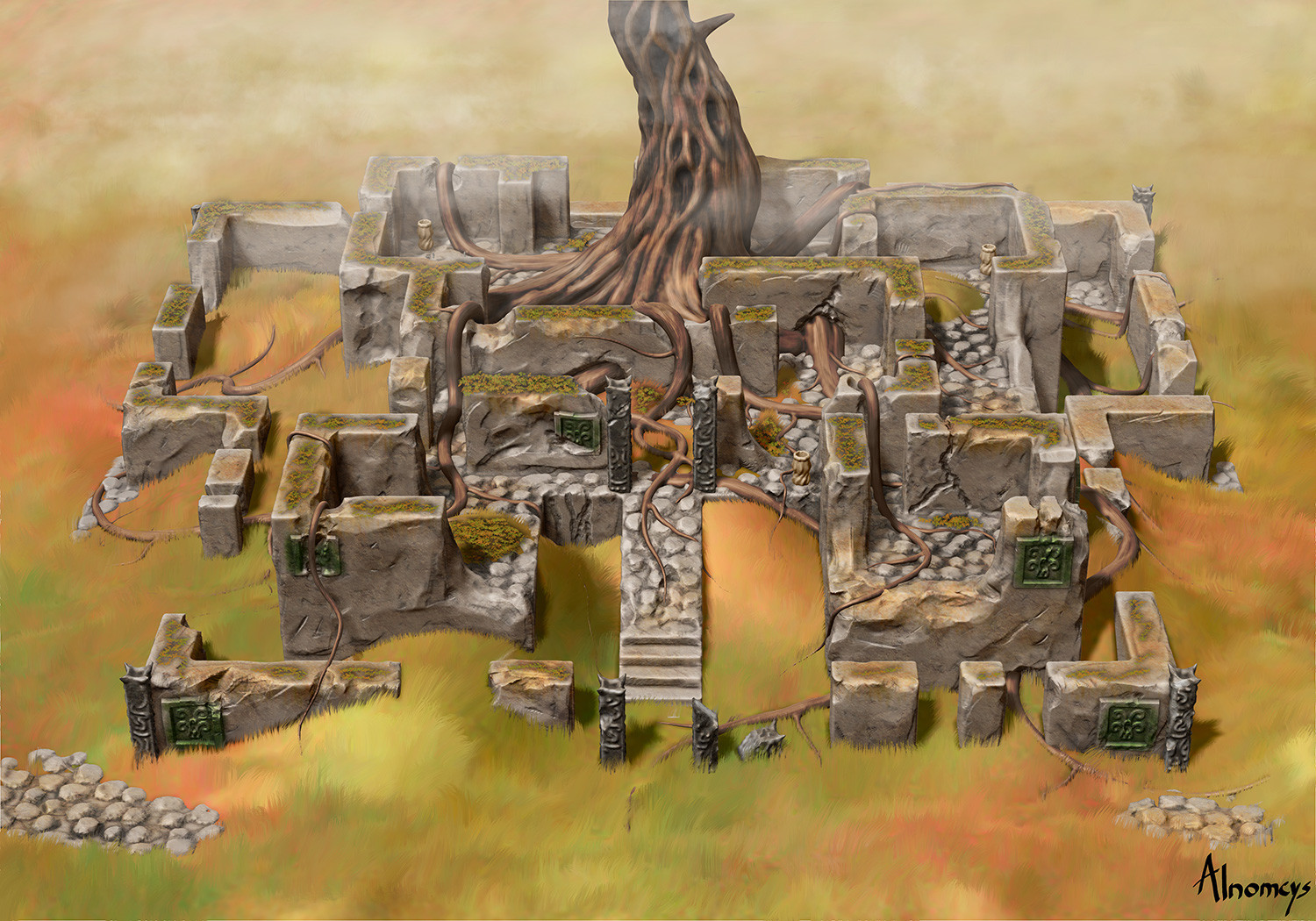 ArtStation - Rooted ruins