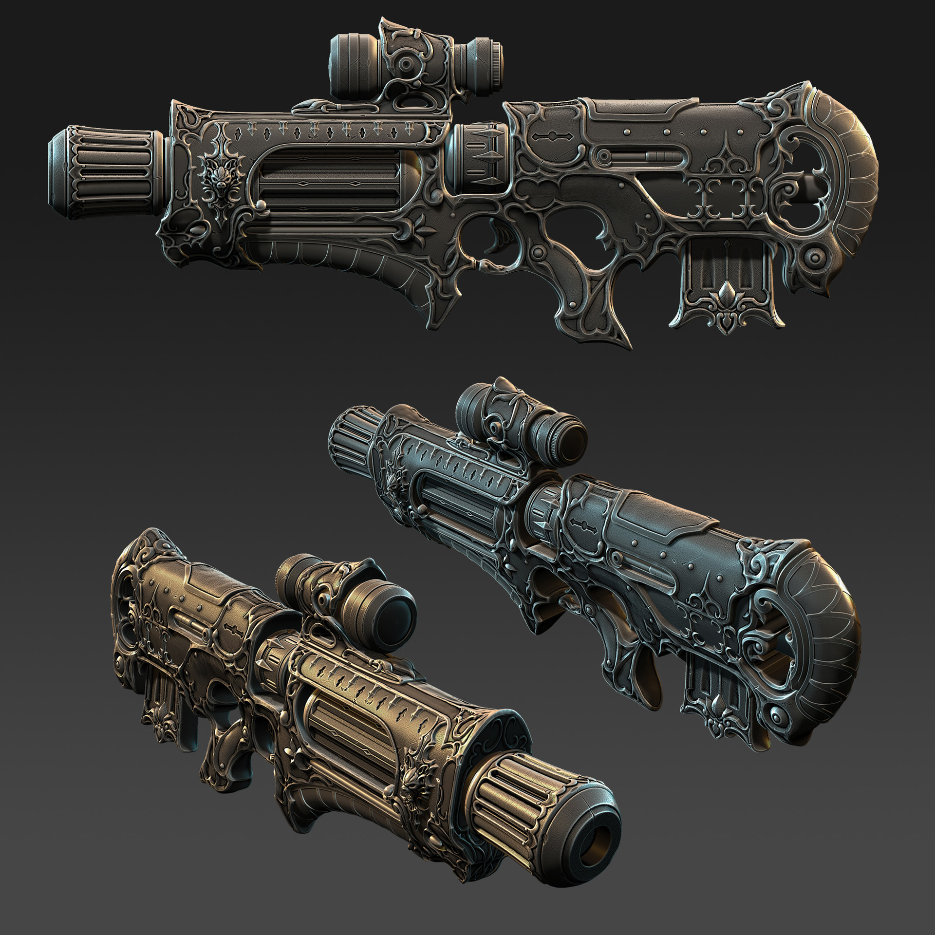 ArtStation - Weapons 3d sculpt