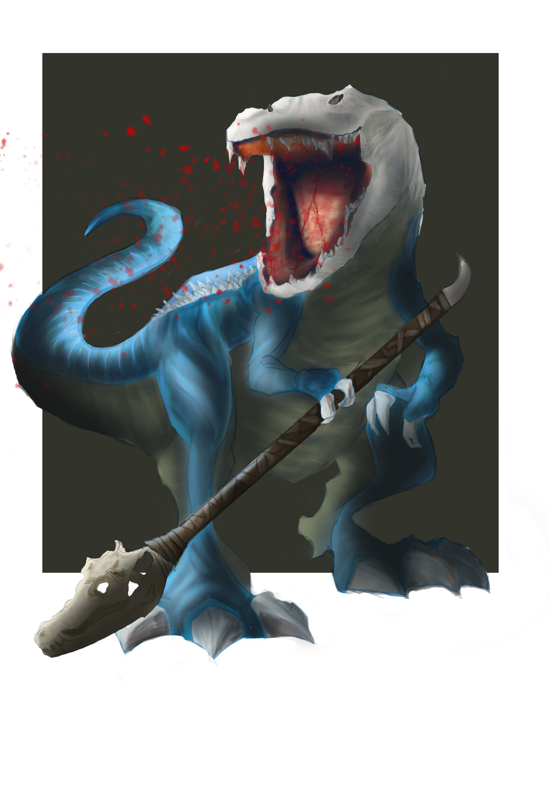 ArtStation - T-Croc, crocodile head with T-rex body