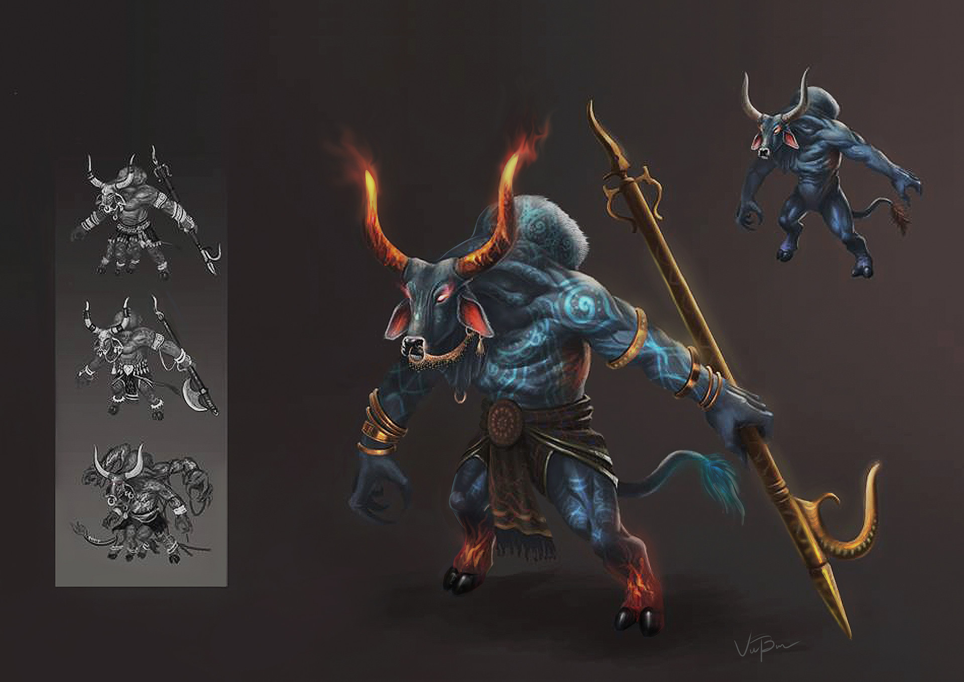 ArtStation - minotaurs concept with many different cultures