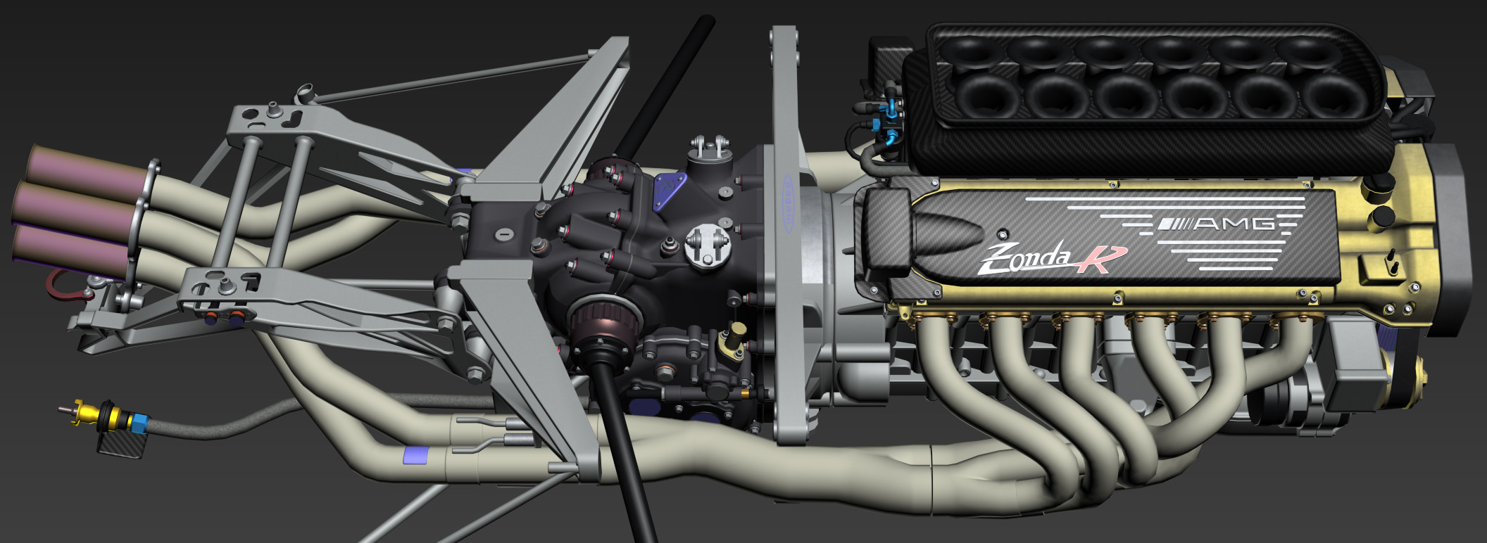Andrea Sanna - Pagani Zonda R engine bay