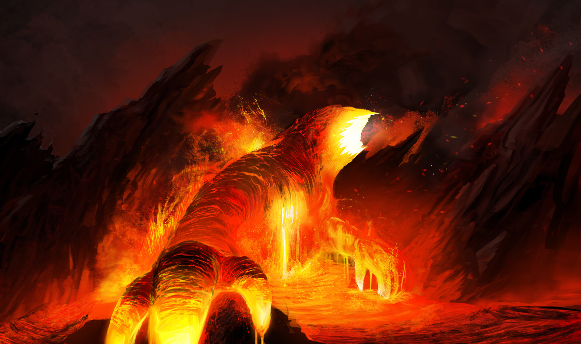 ArtStation - Lava golem