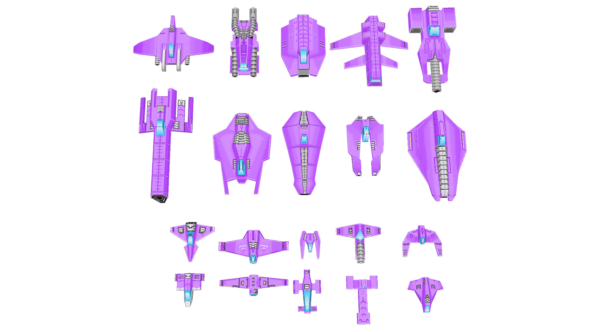 ArtStation - Pixel art 3D ships