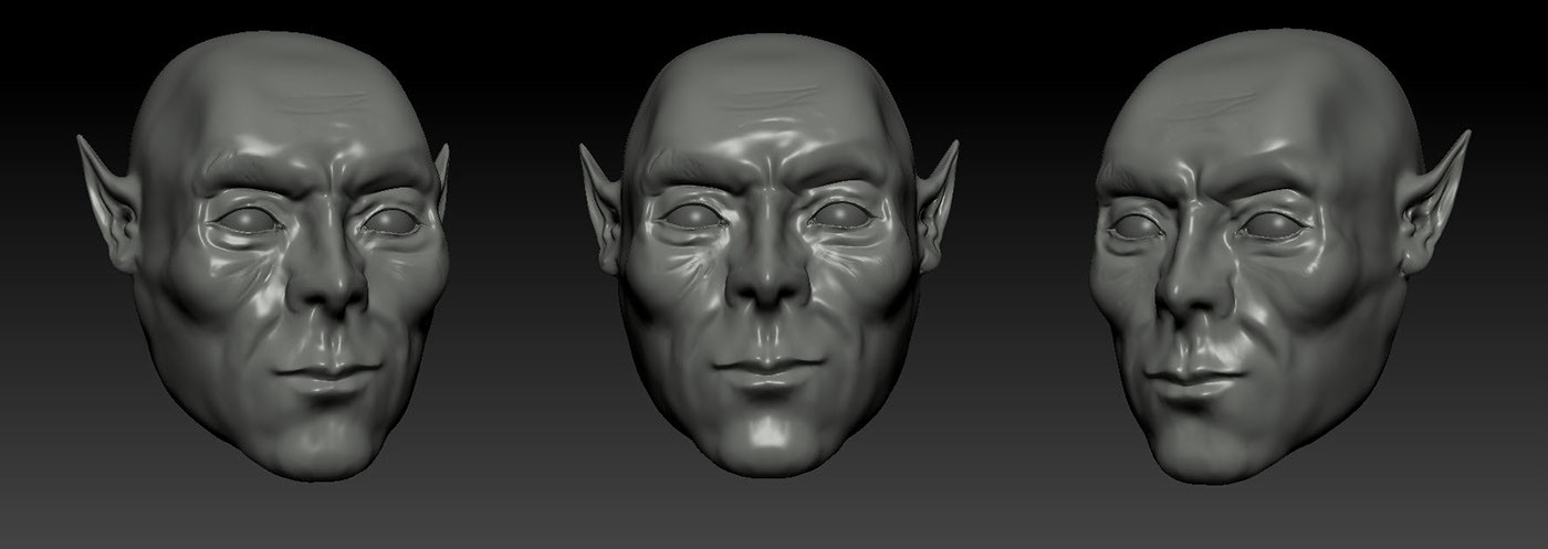 ArtStation - Elven head