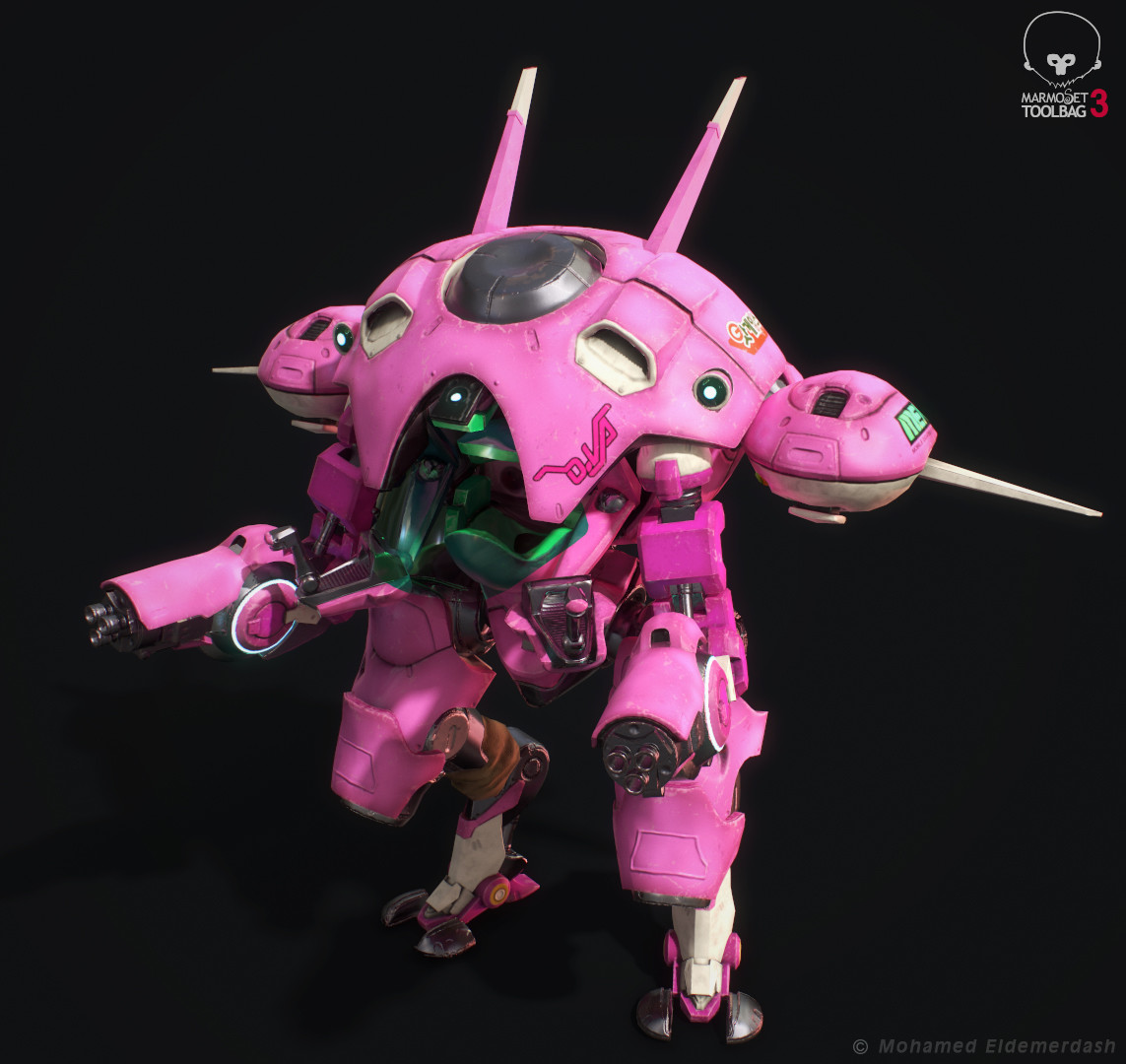 Mohamed El-Demerdash - Meka from Overwatch Fan Art