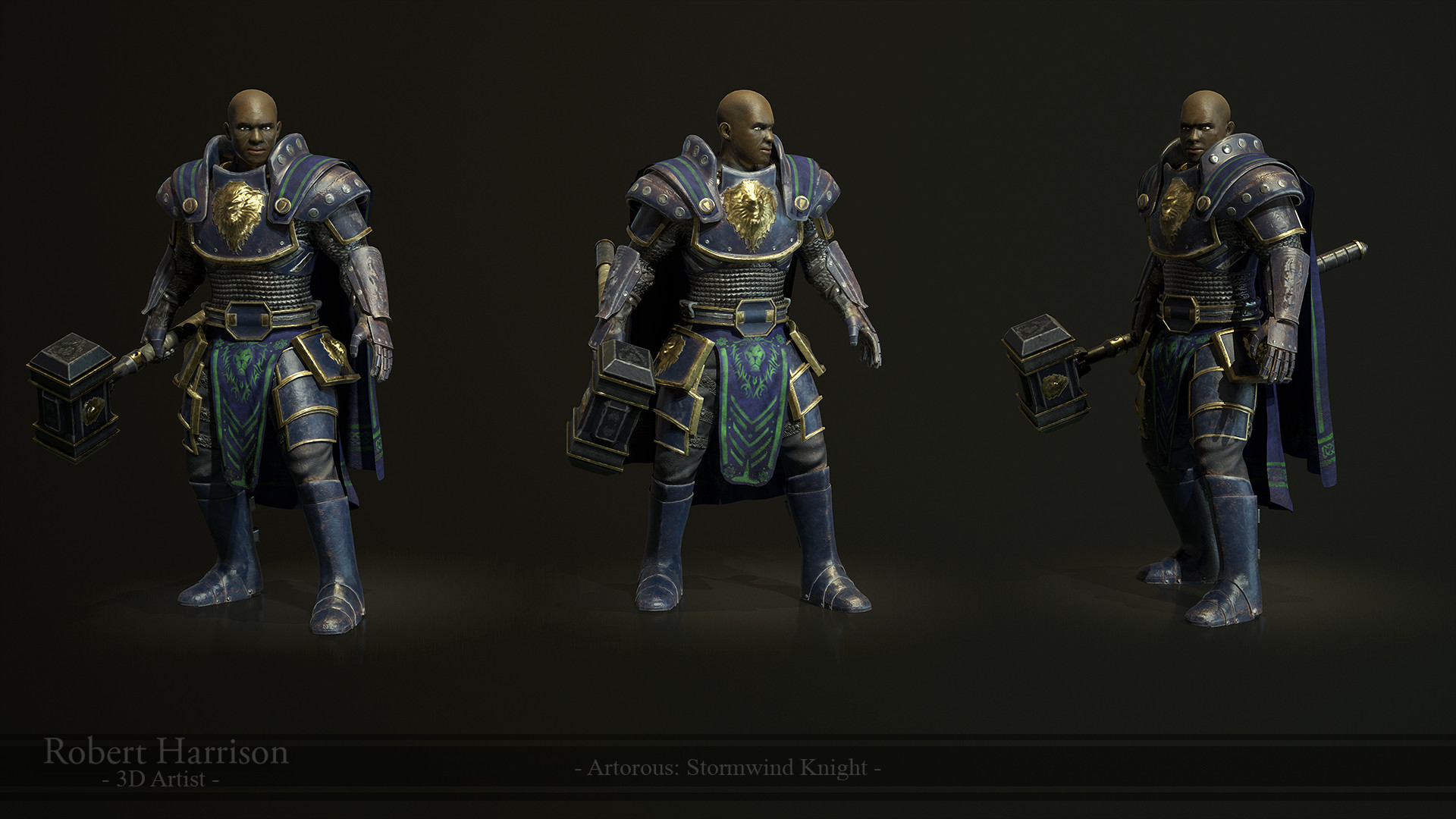 Robert Harrison - 3D Character Creation - Artorous: The Stormwind Knight