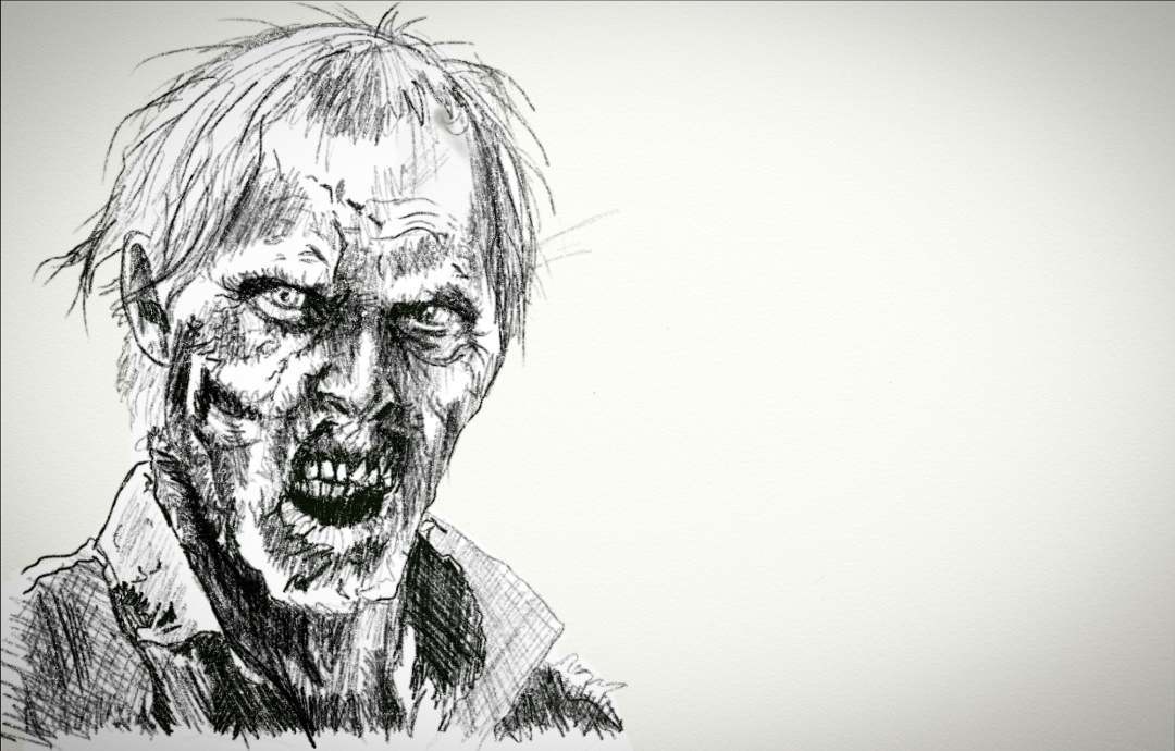 walking dead zombie coloring page