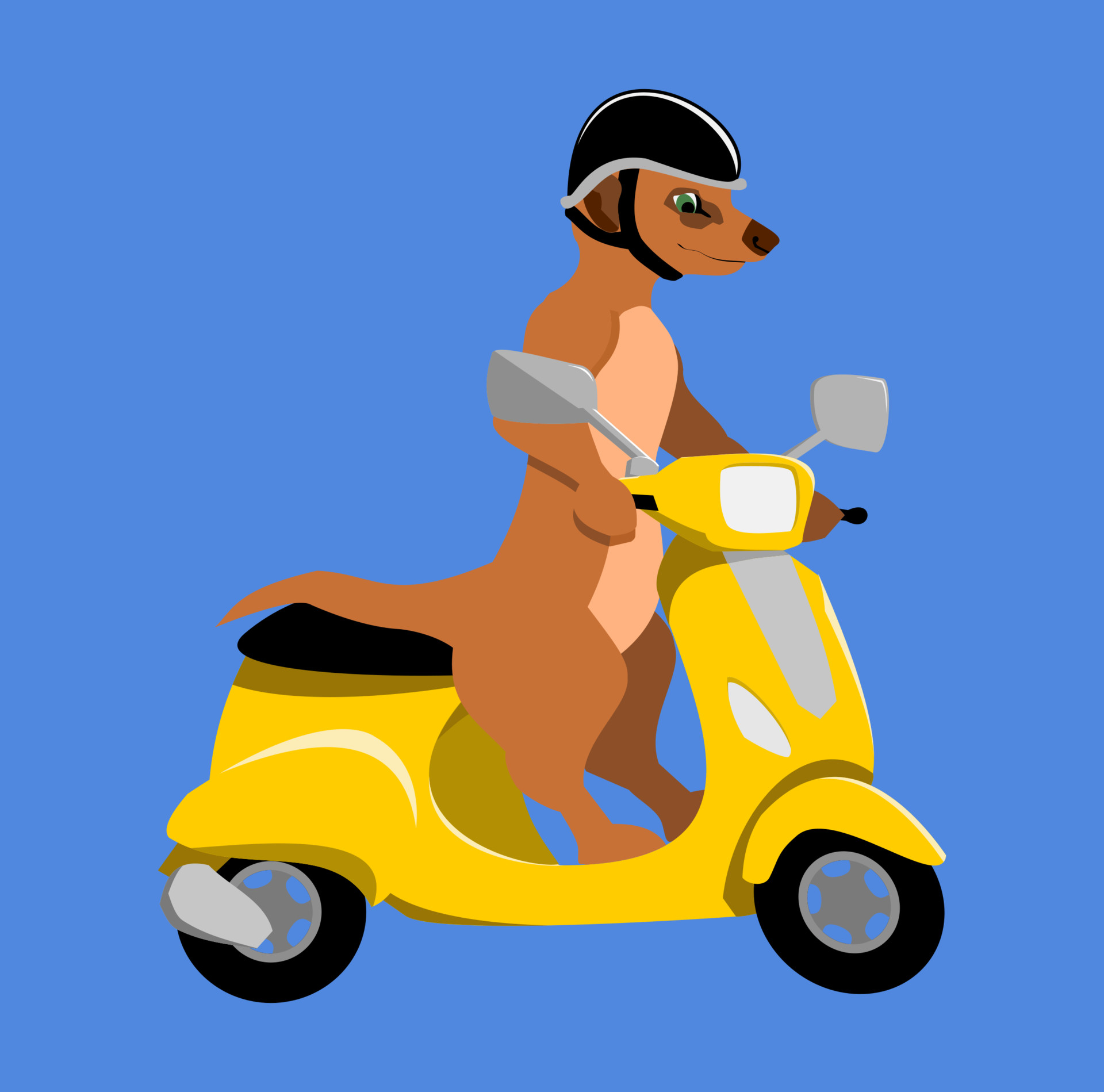 ArtStation - Meerkat riding a scooter