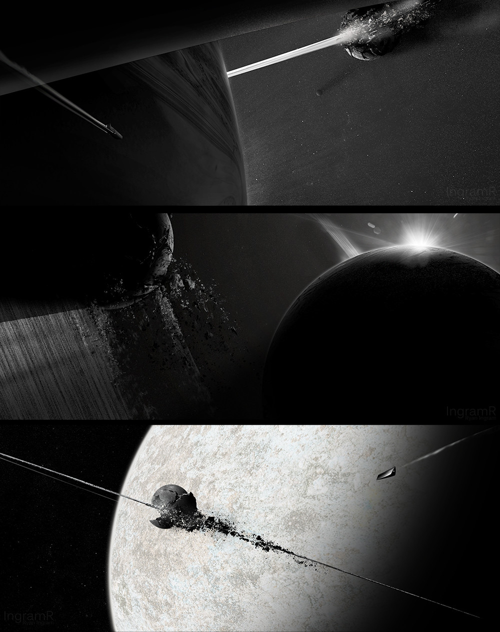 ArtStation - Moon Destruction Comps