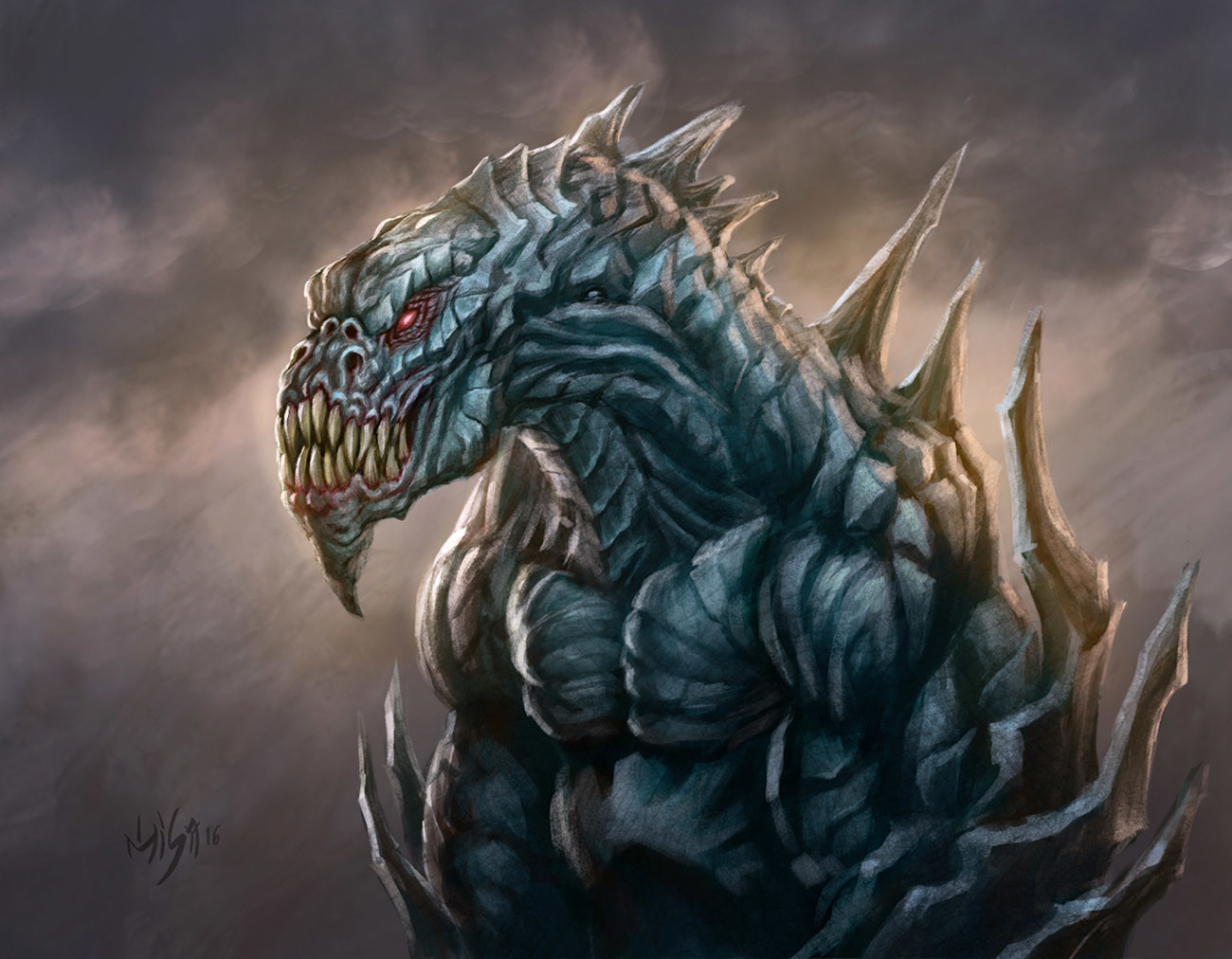 ArtStation - Gray dinosaur