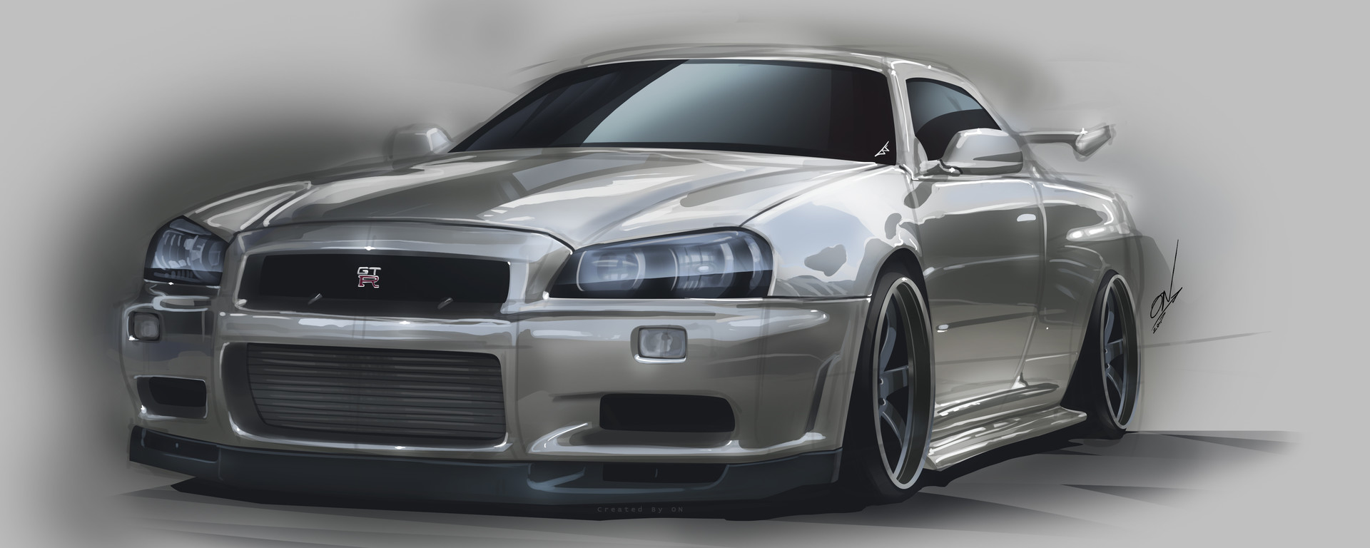 ArtStation - GTR r34 simply Clean