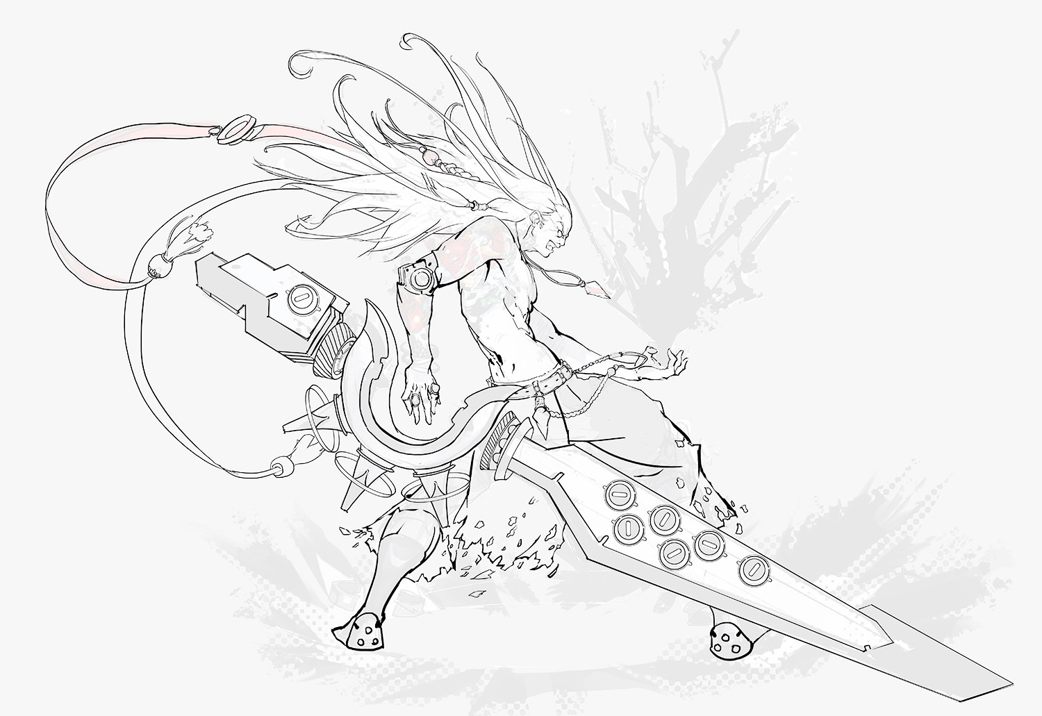 black rock shooter coloring pages