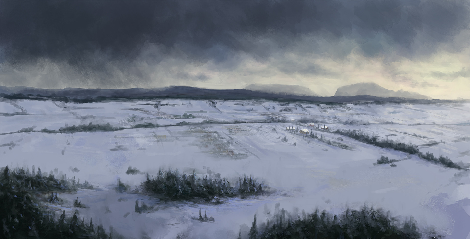 ArtStation - snowy fields