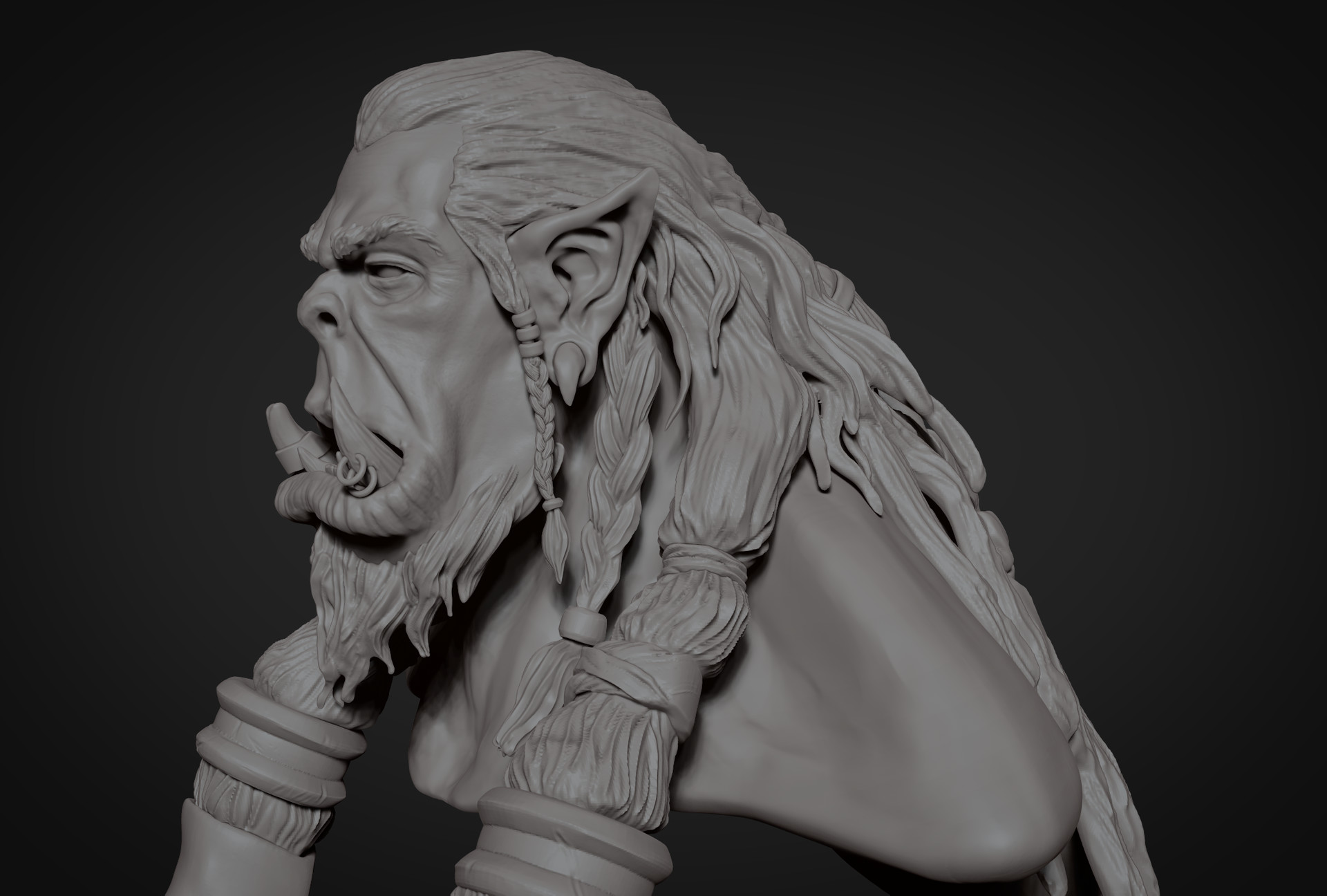 Erik Tolentino - Durotan Bust WIP
