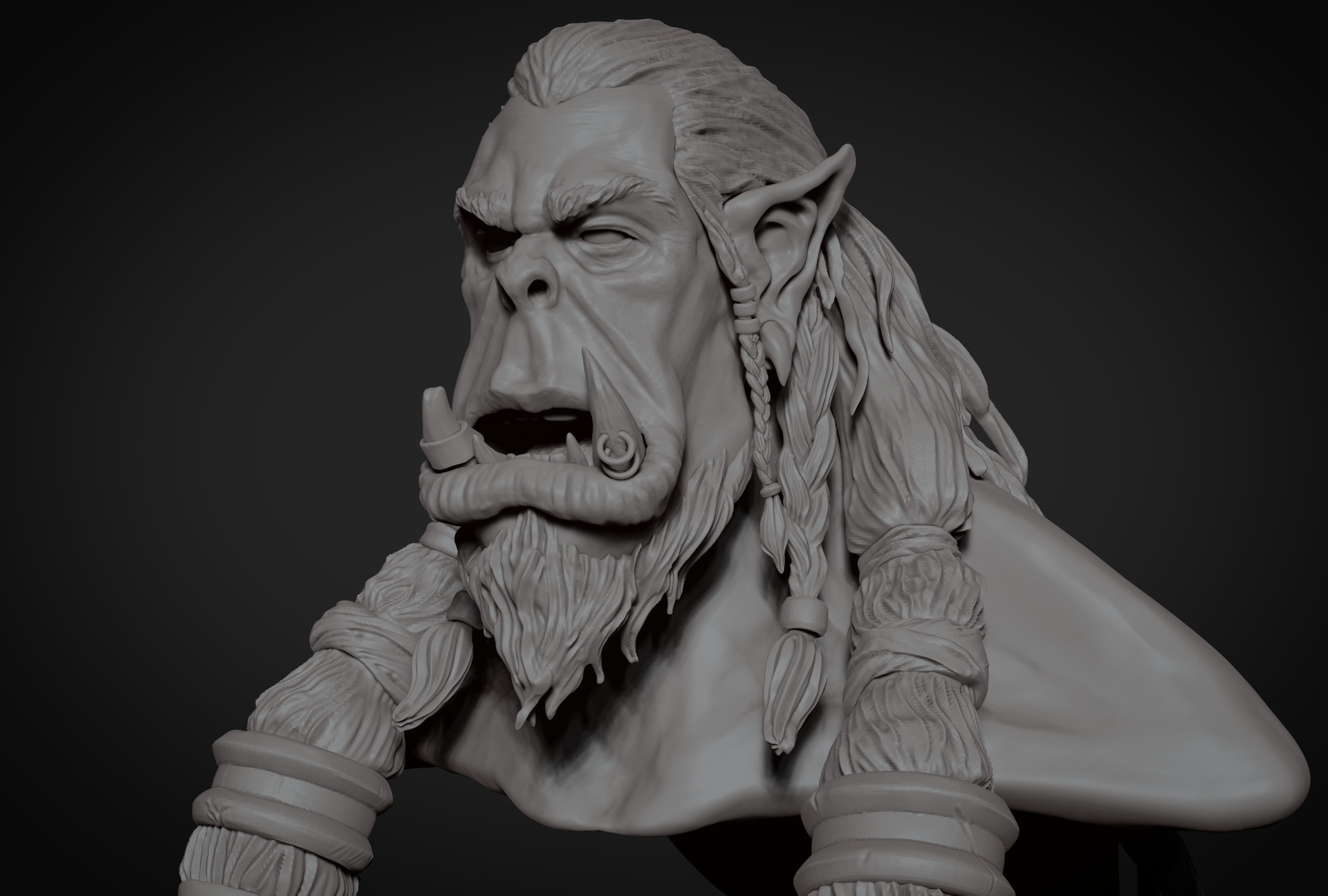 Erik Tolentino - Durotan Bust WIP