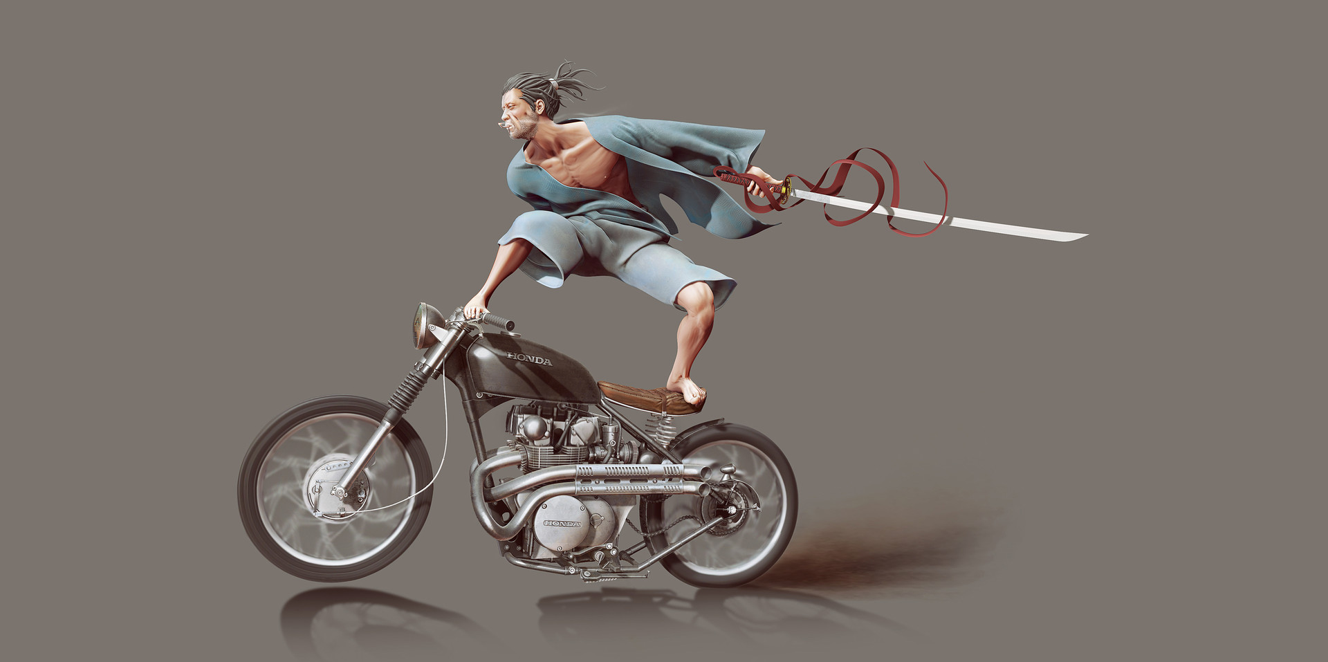 ArtStation - Samurai Biker
