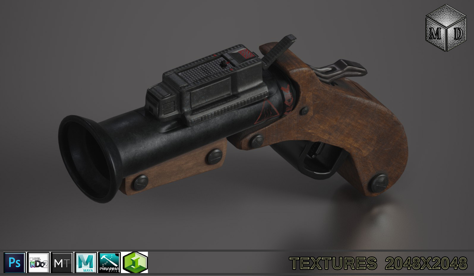 ArtStation - (High Poly) Makeshift Flaregun Concept