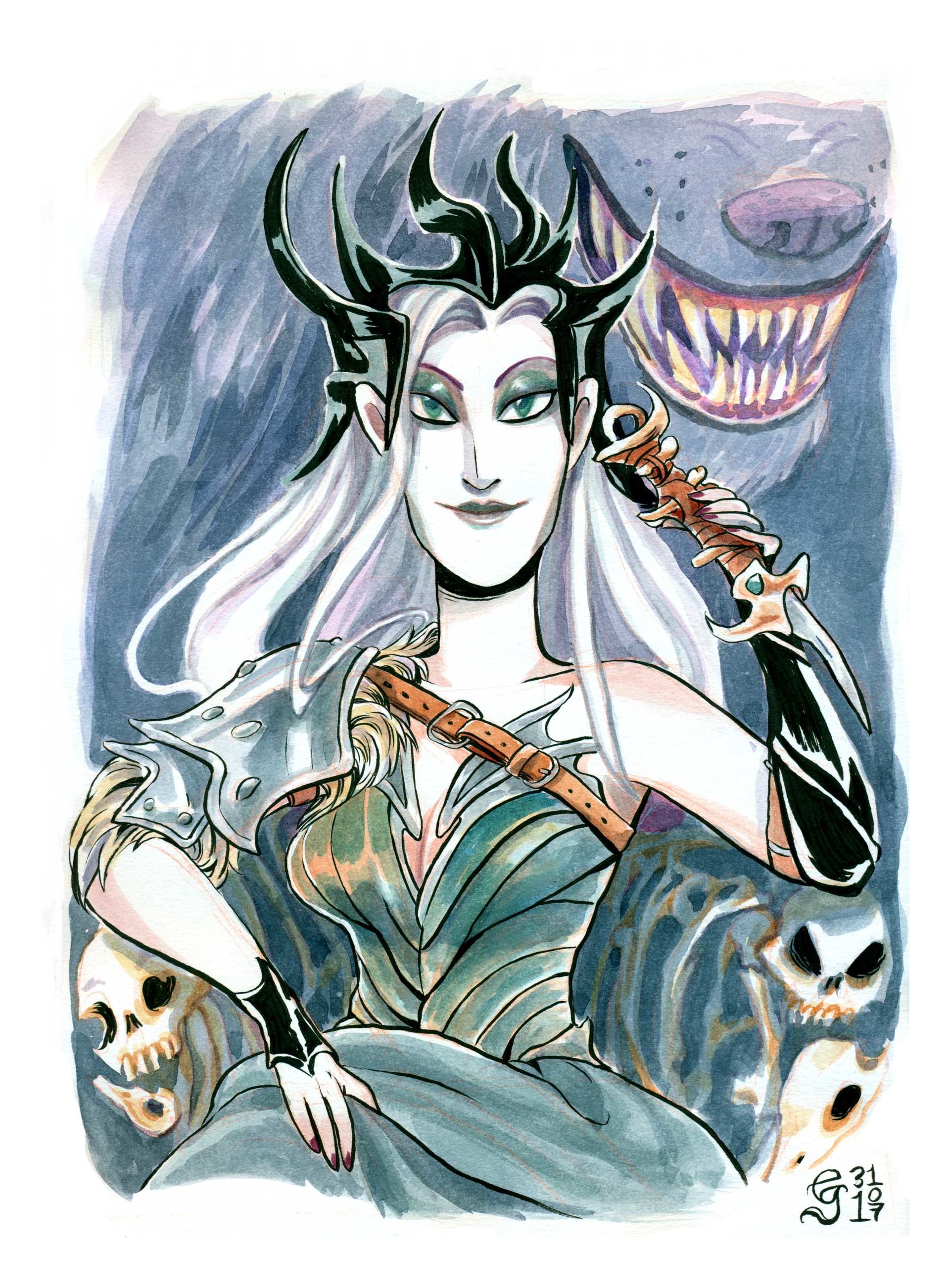 ArtStation - Hel, Goddess of Death