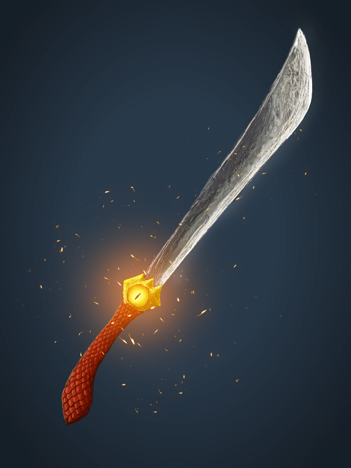 ArtStation - Fire Serpent Scimitar