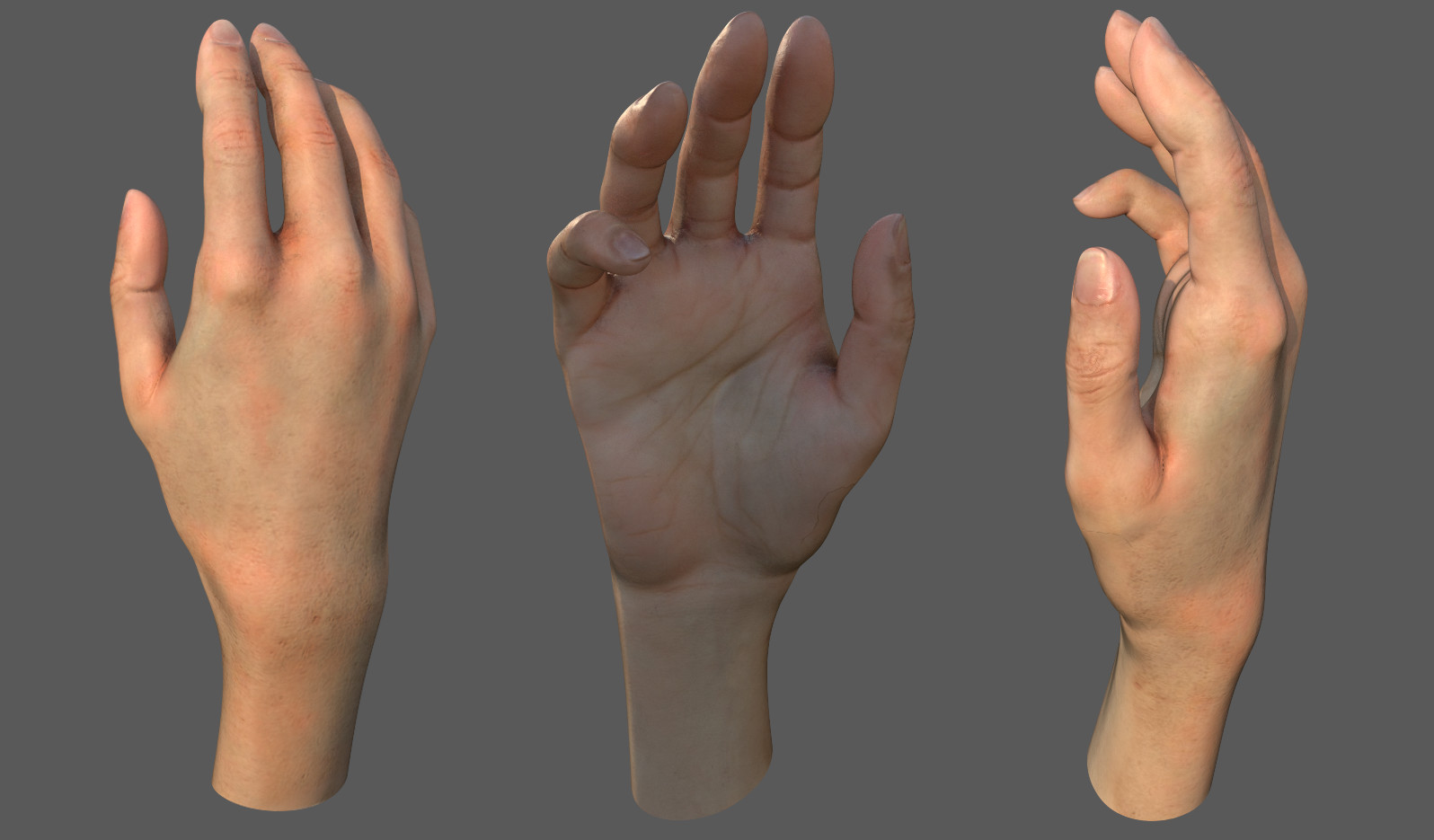 ArtStation - Hand Texturing (+ bump, height by Paul Ringue, Modeling by ...