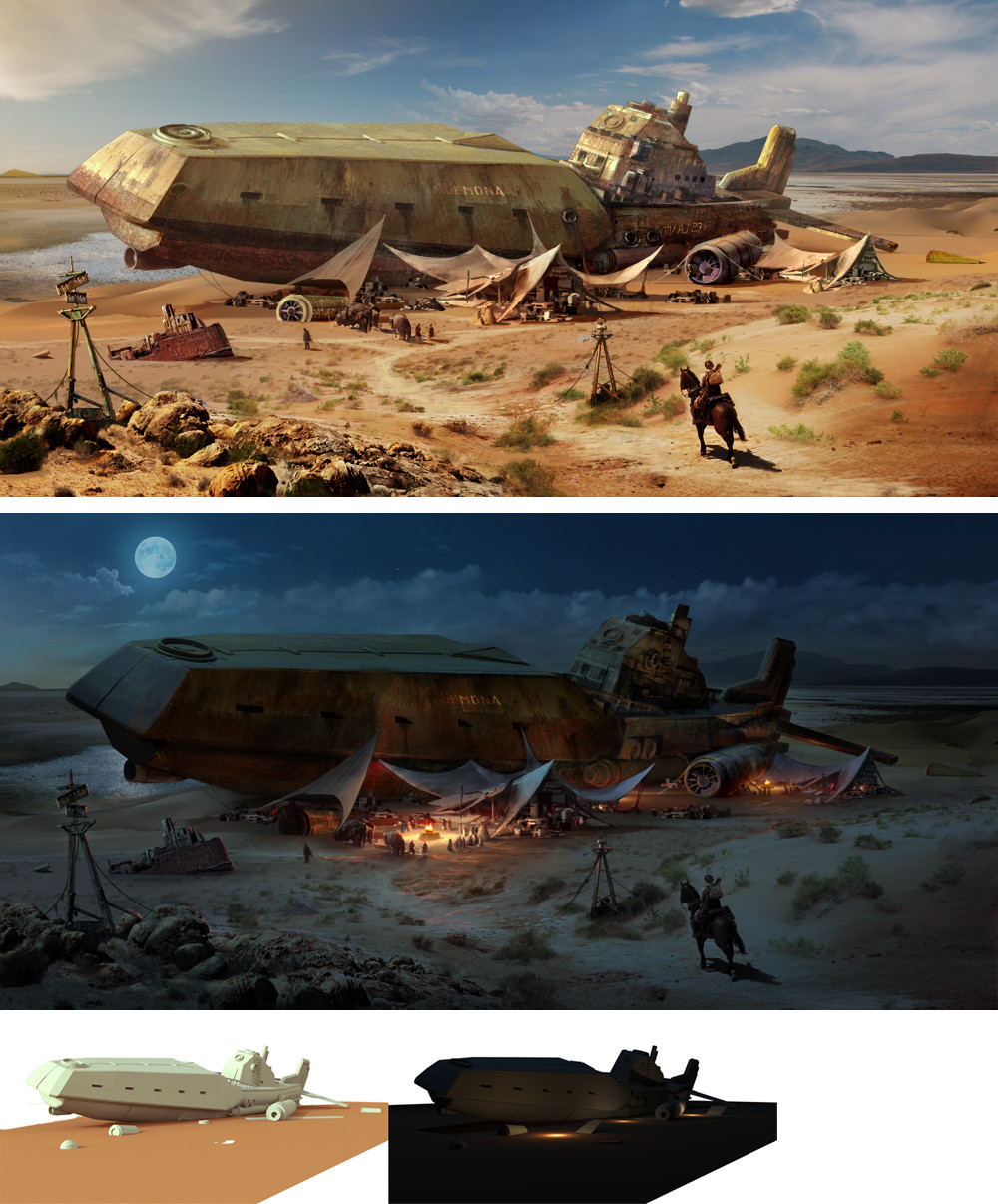 ArtStation - Desert boat