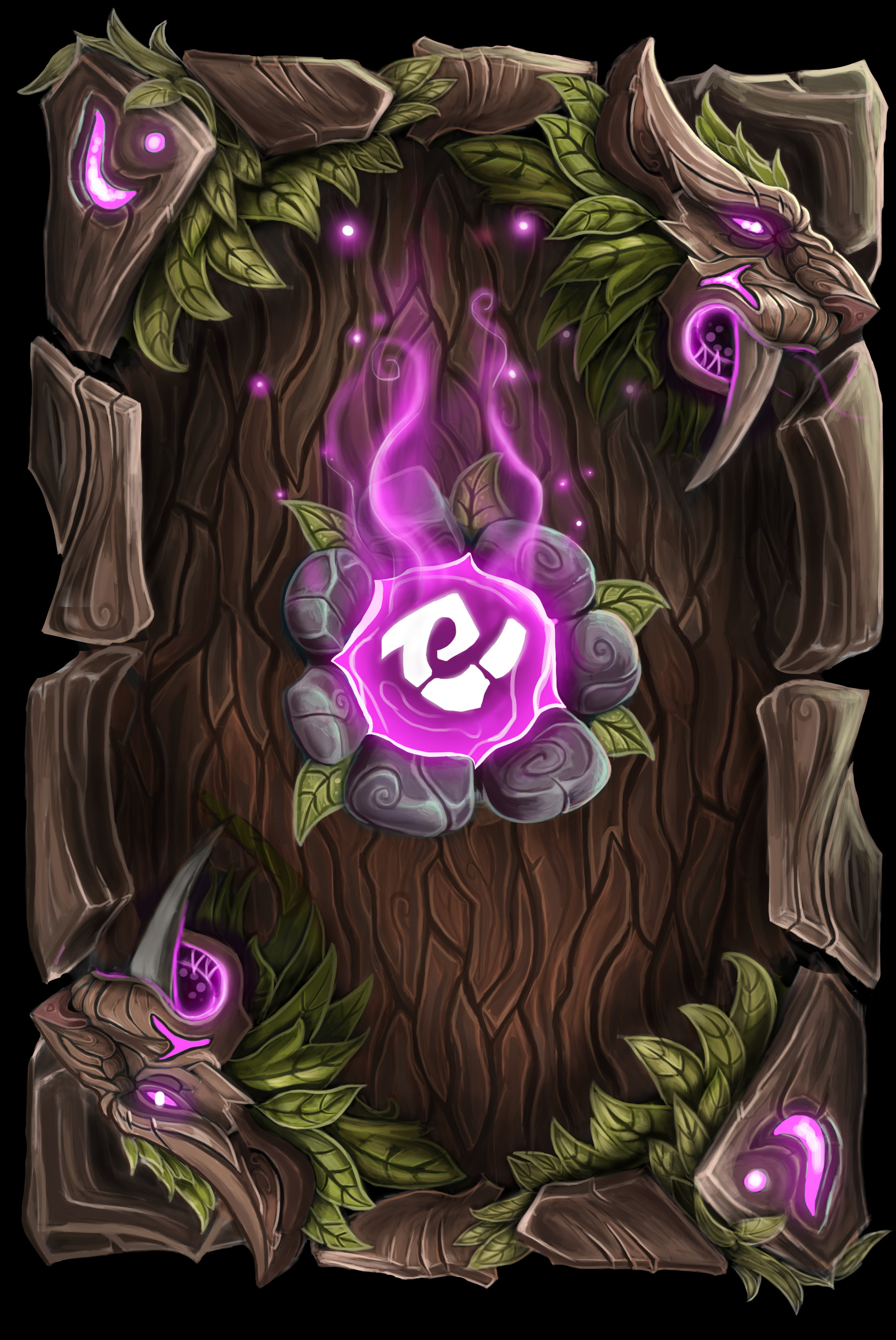 ArtStation - heartstone fan art back card