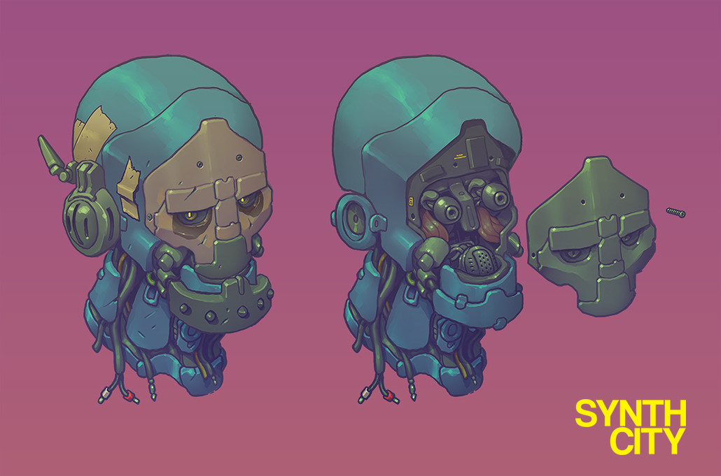 ArtStation - Synth City Tinhead