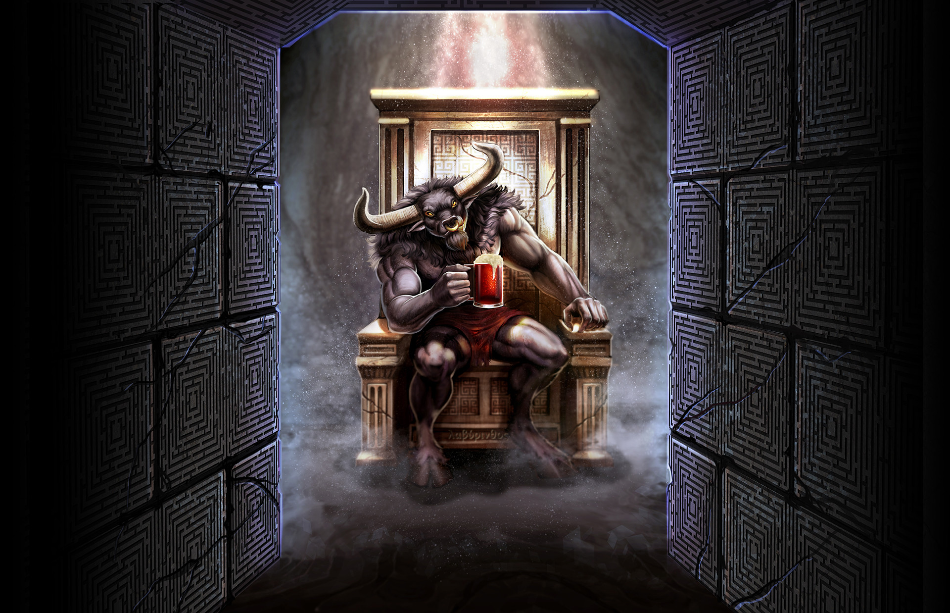 ArtStation - Minotauro (artwork for a label)