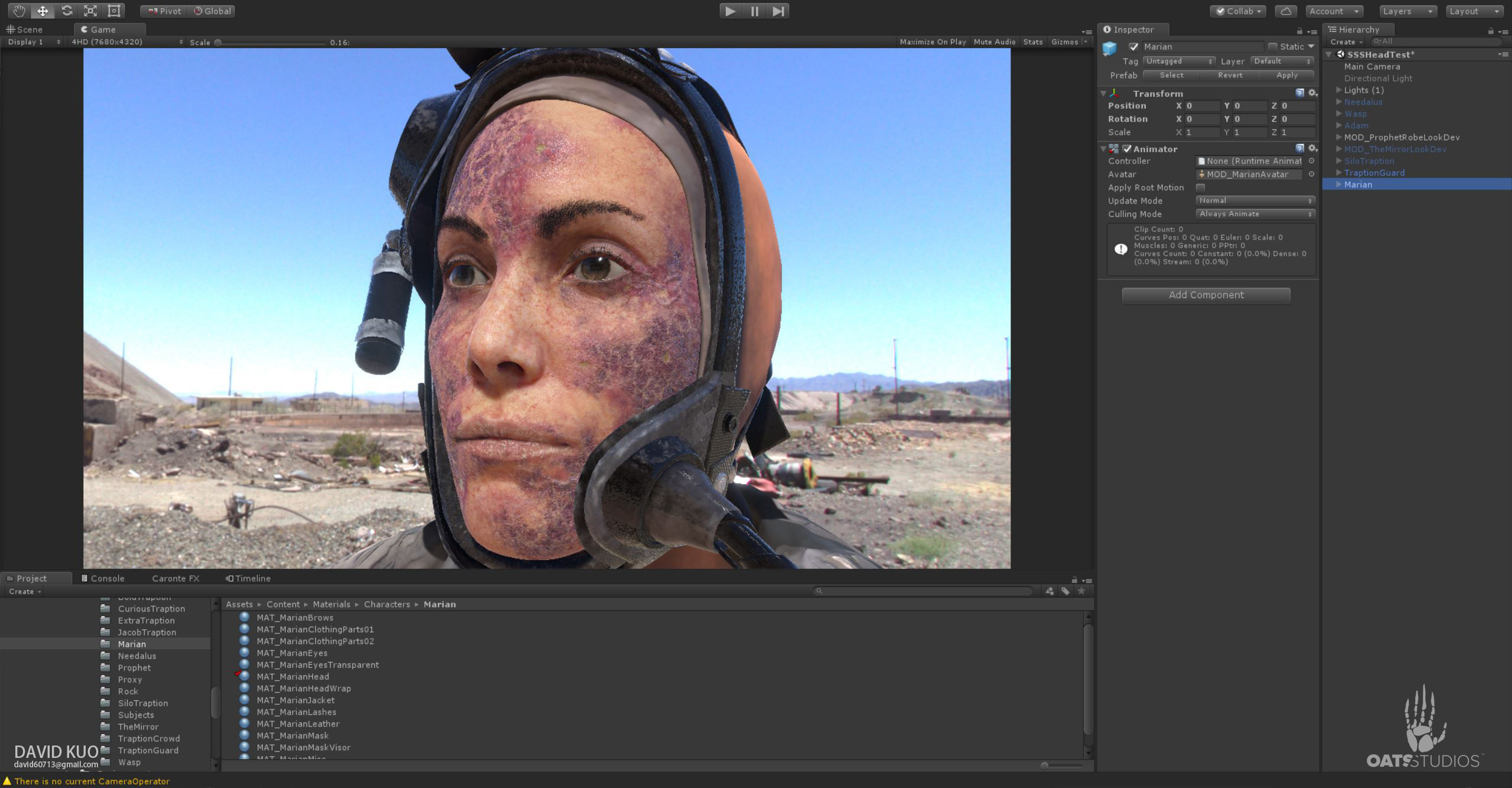 David Kuo - Adam - The Prophet - Marian Look Dev and Texture development