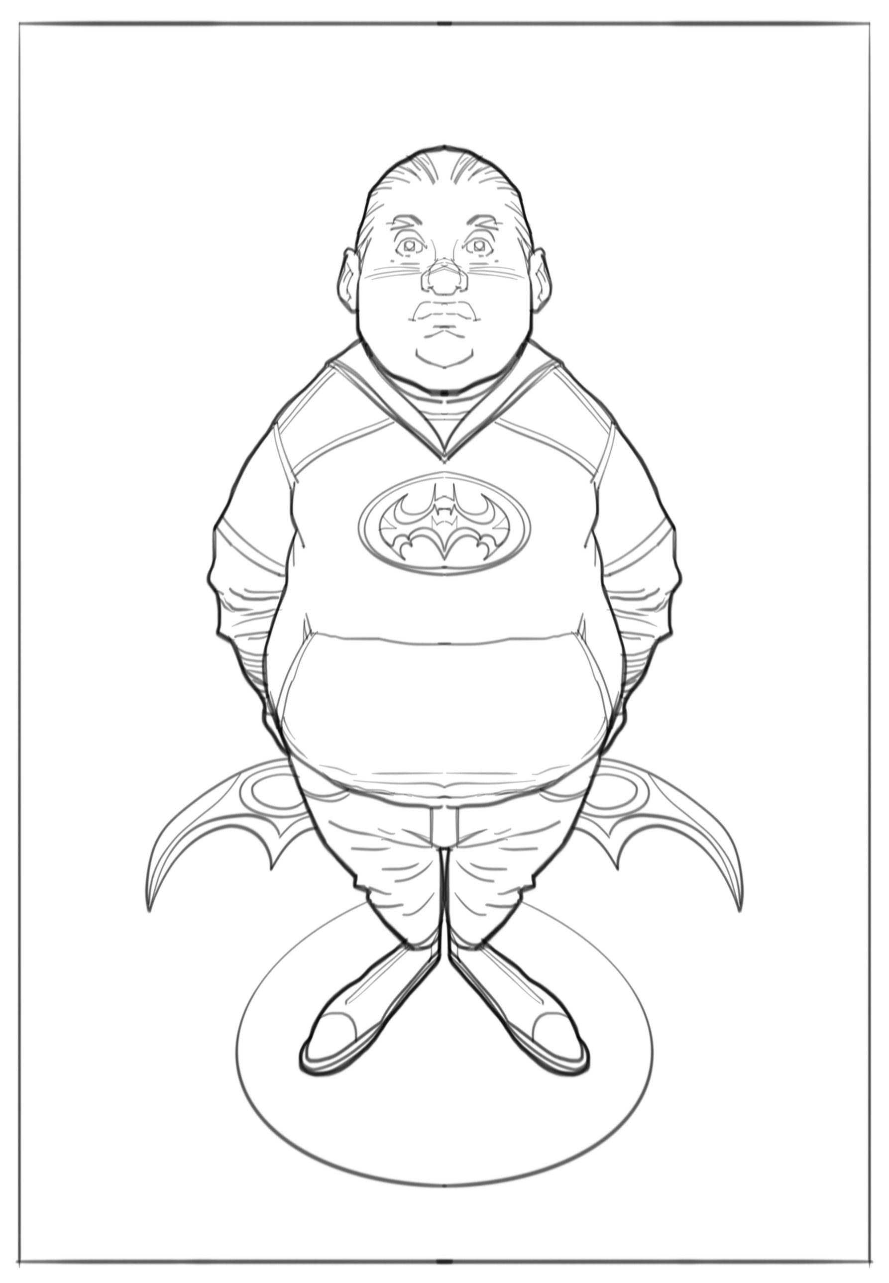 fat man coloring pages