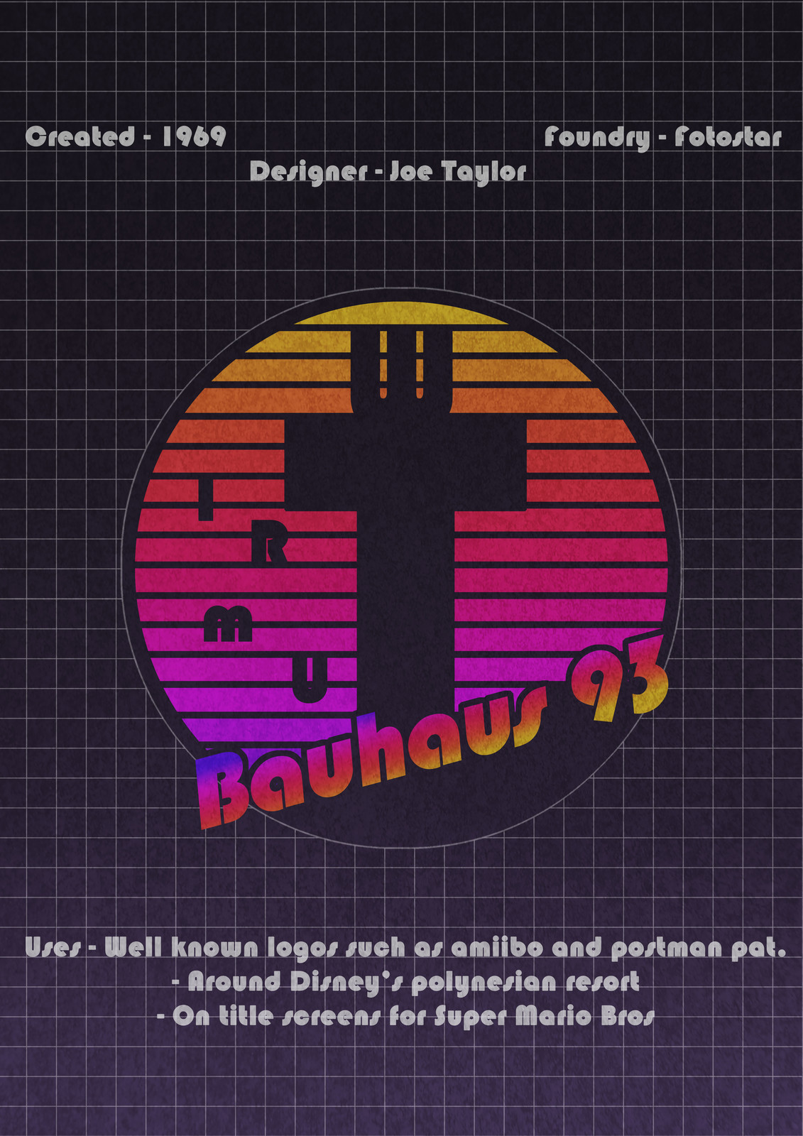 Jodie Byrne - Bauhaus 93 (castlevania retro poster)