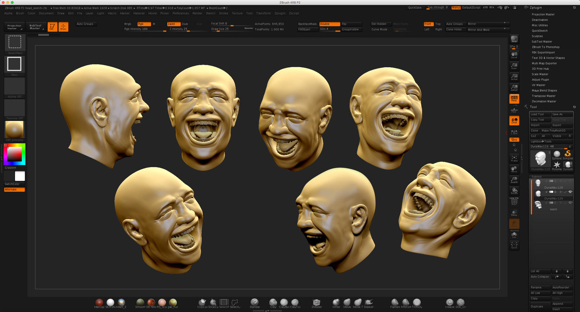 ArtStation - Laughing Head Sketch