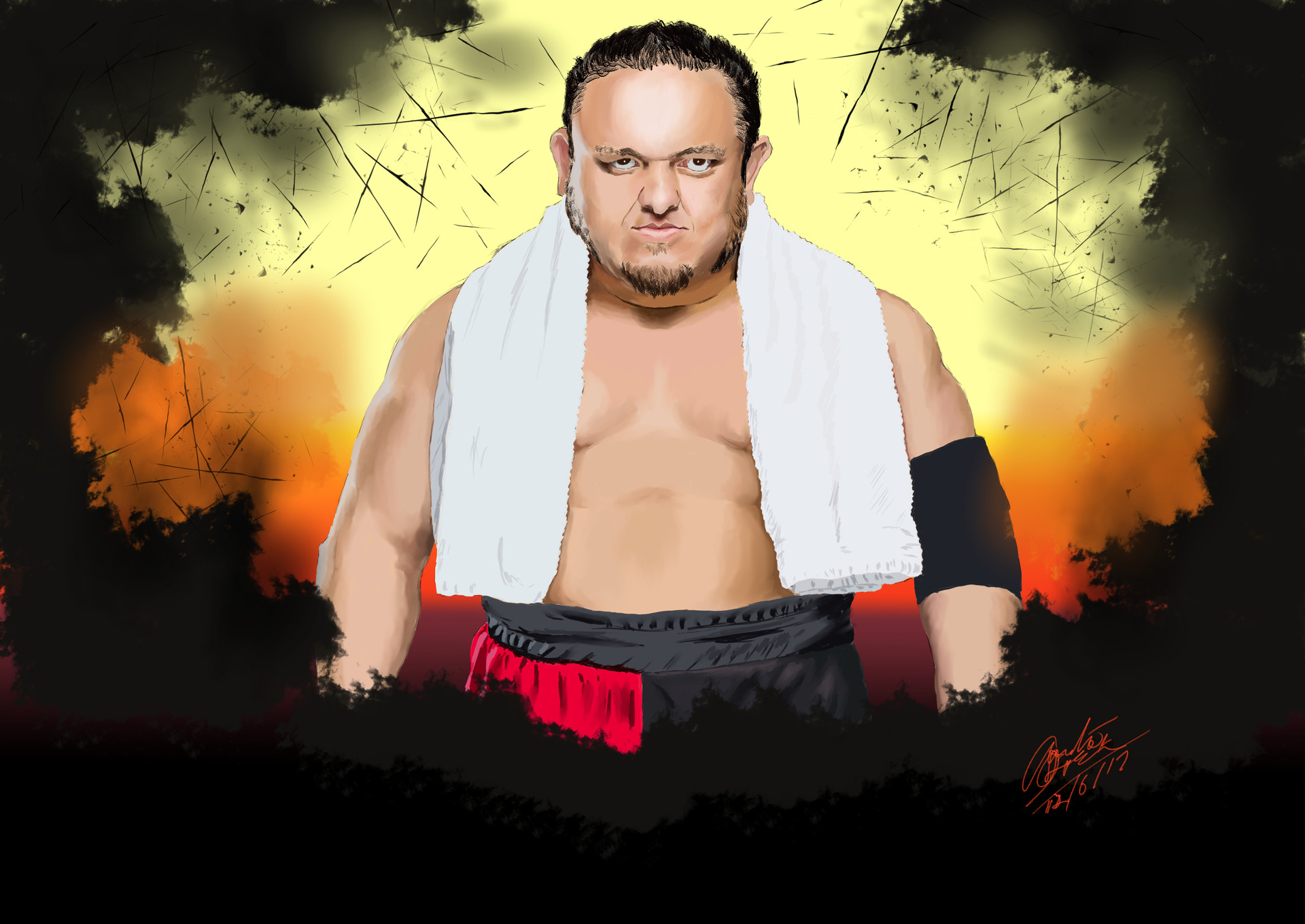 ArtStation - WWE Superstar Samoa Joe