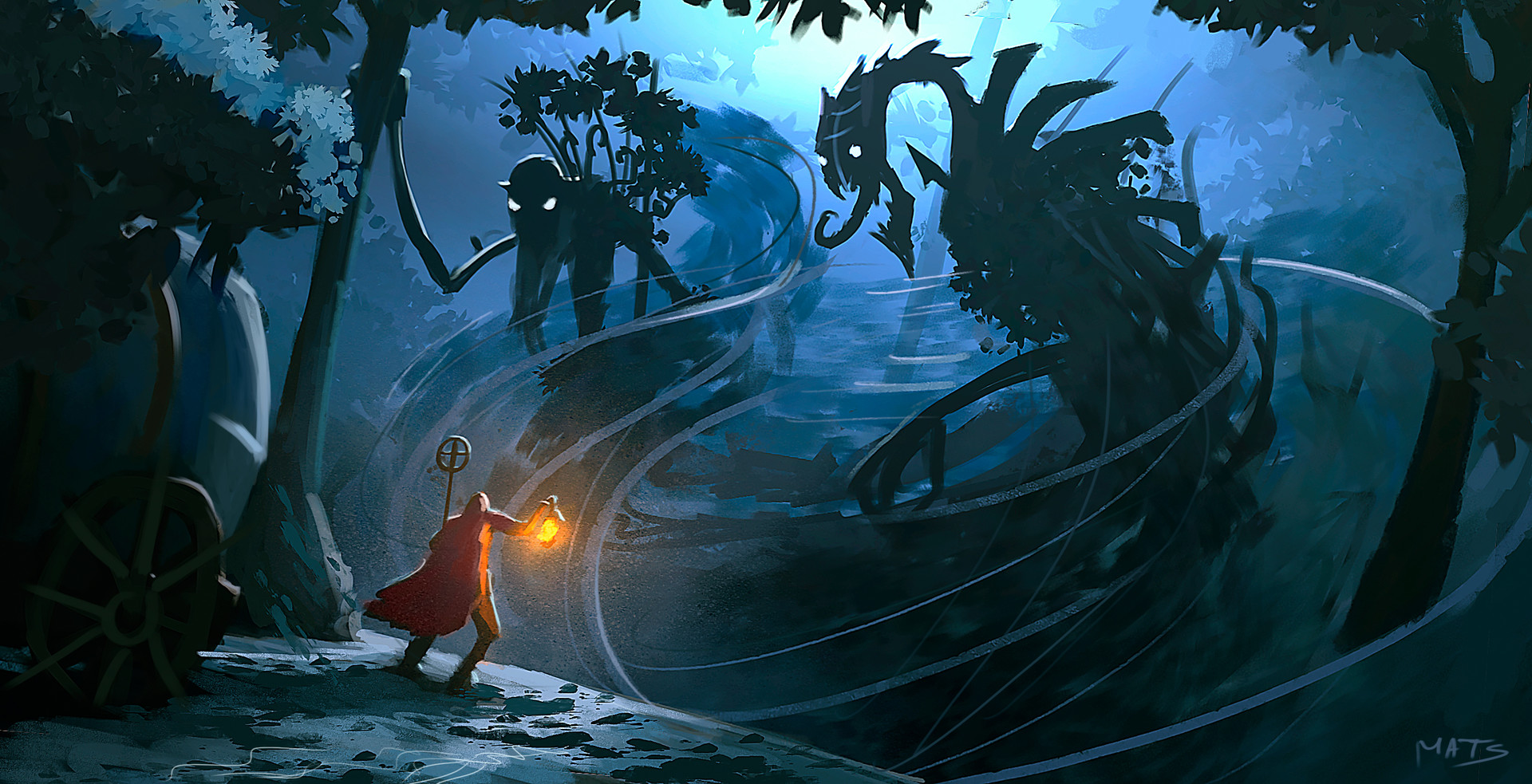 ArtStation - Late at night the dark things wake