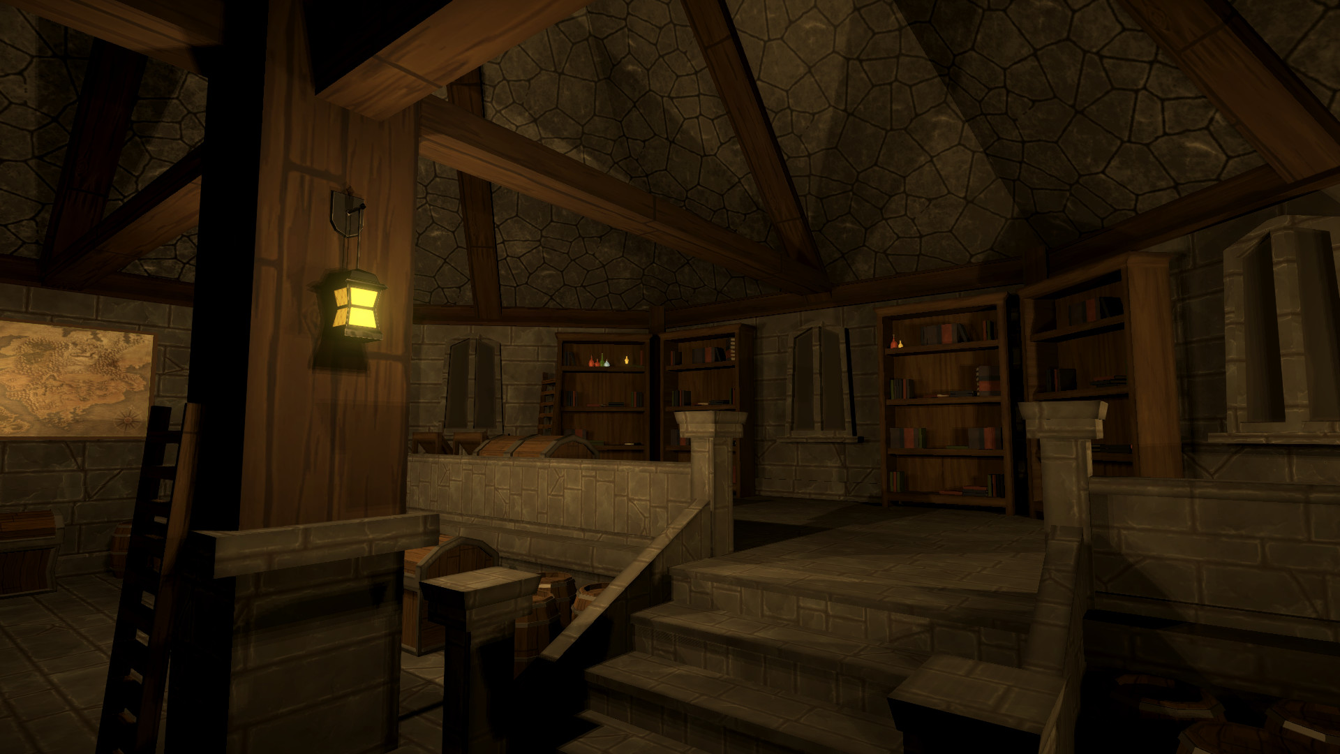 ArtStation - Low Poly Wizard Tower Room