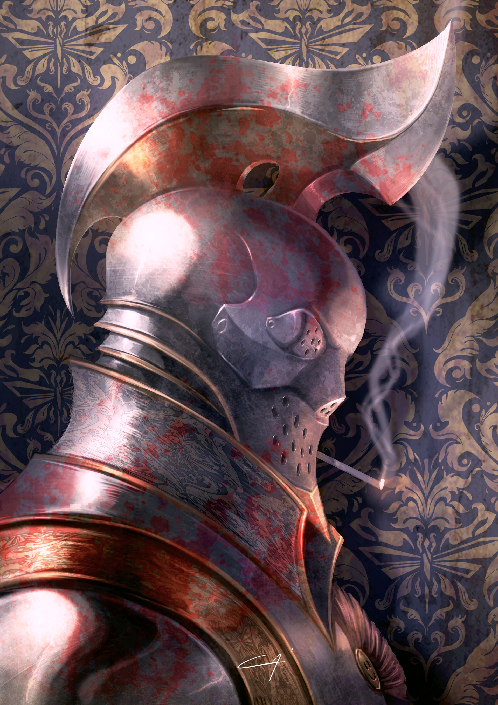 Smoking Knight by Carmine Cassese : r/ImaginaryKnights