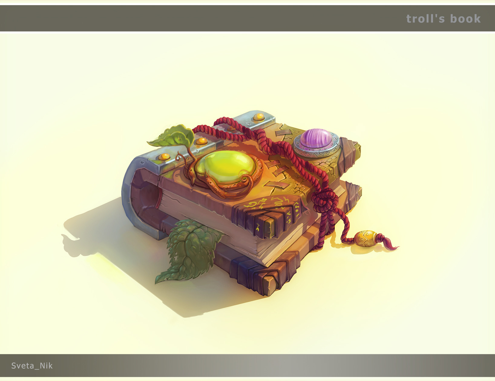 ArtStation - The concept of a troll book for my little fantasy world