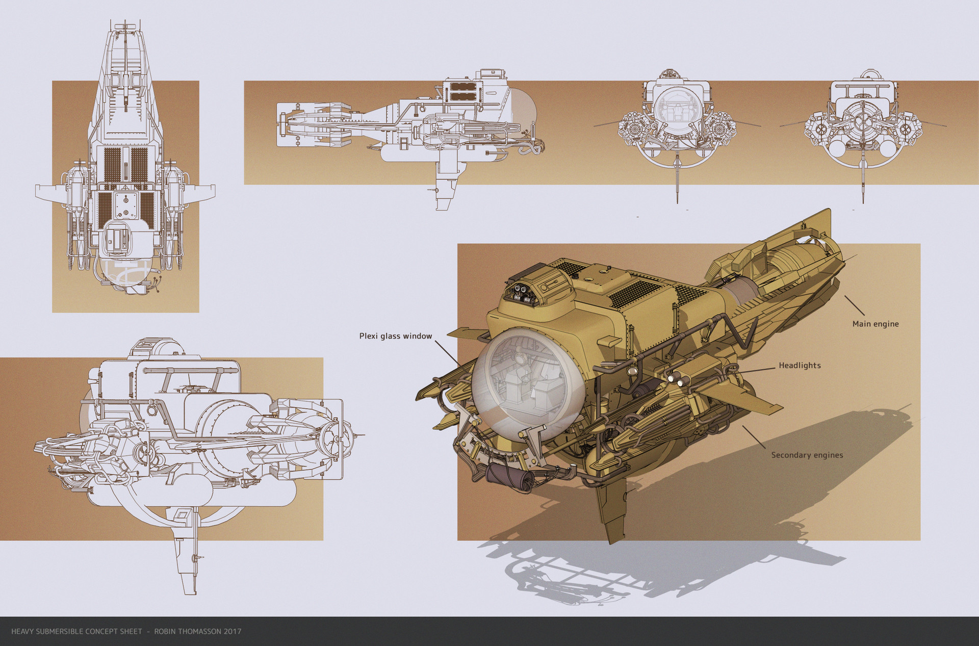 ArtStation - Prop 2: Heavy submersible