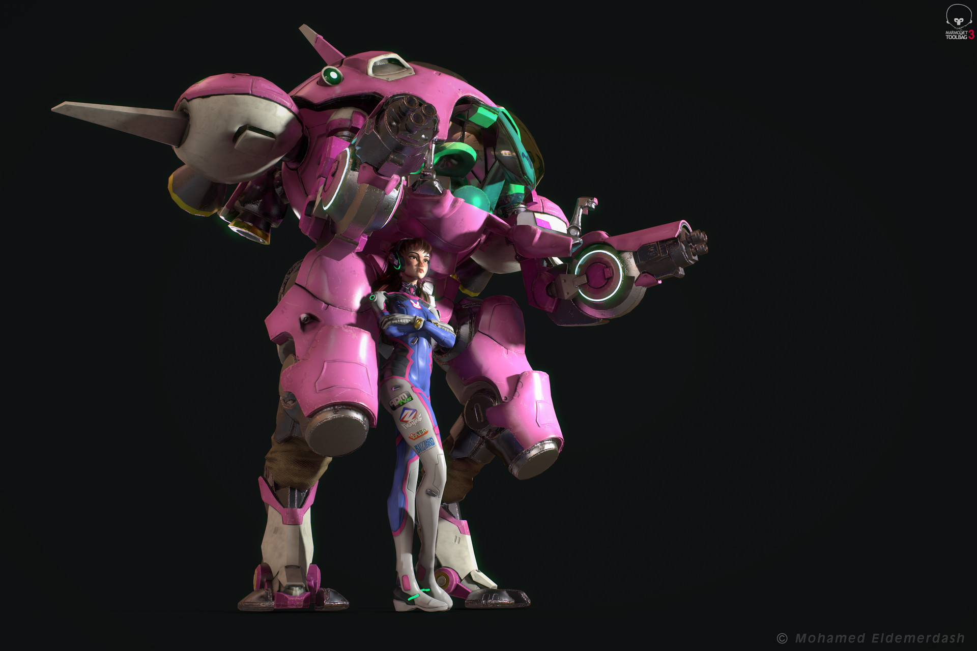 Mohamed El-Demerdash - D.Va from Overwatch Fan Art