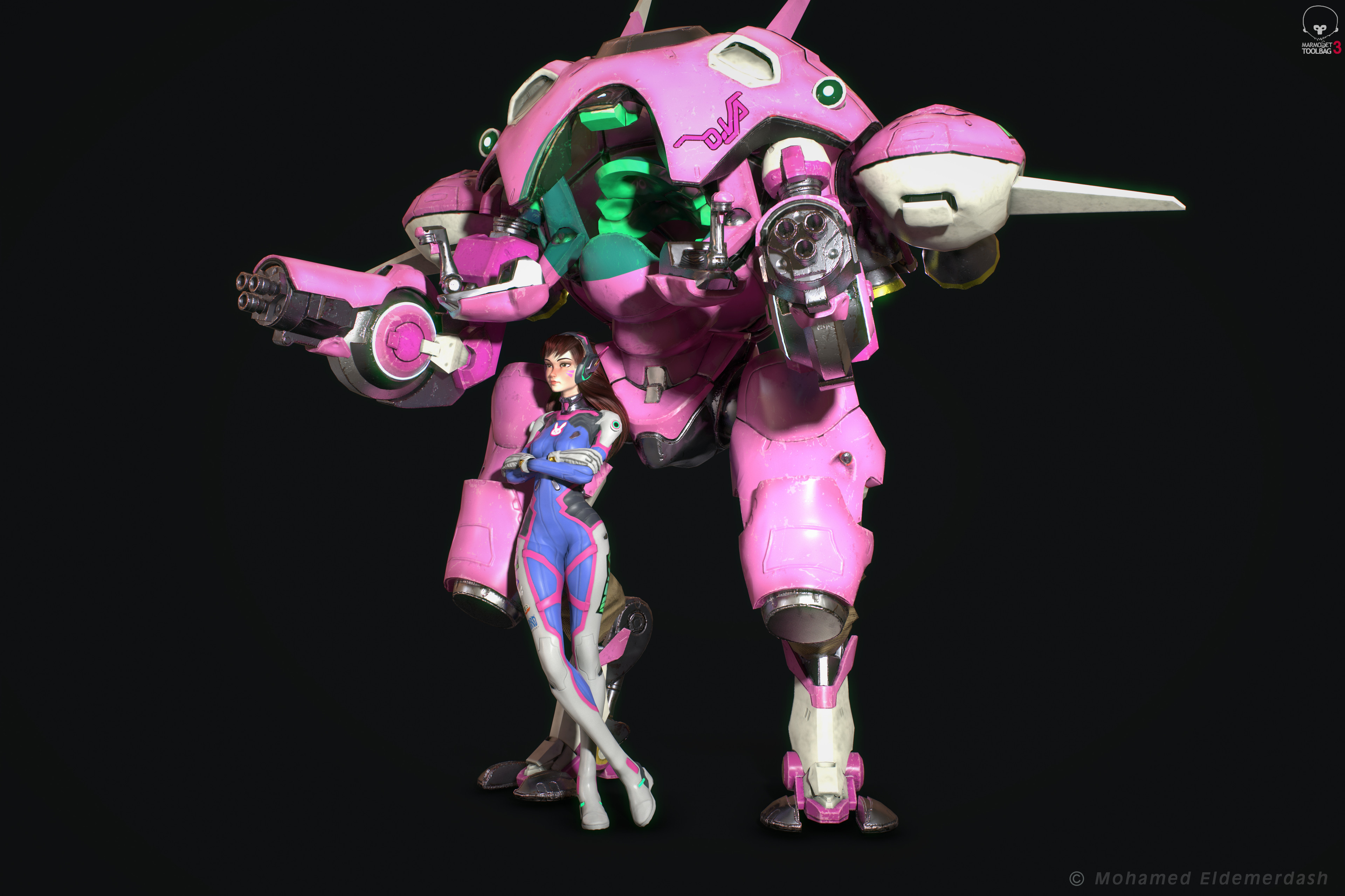 Mohamed El-Demerdash - D.Va from Overwatch Fan Art