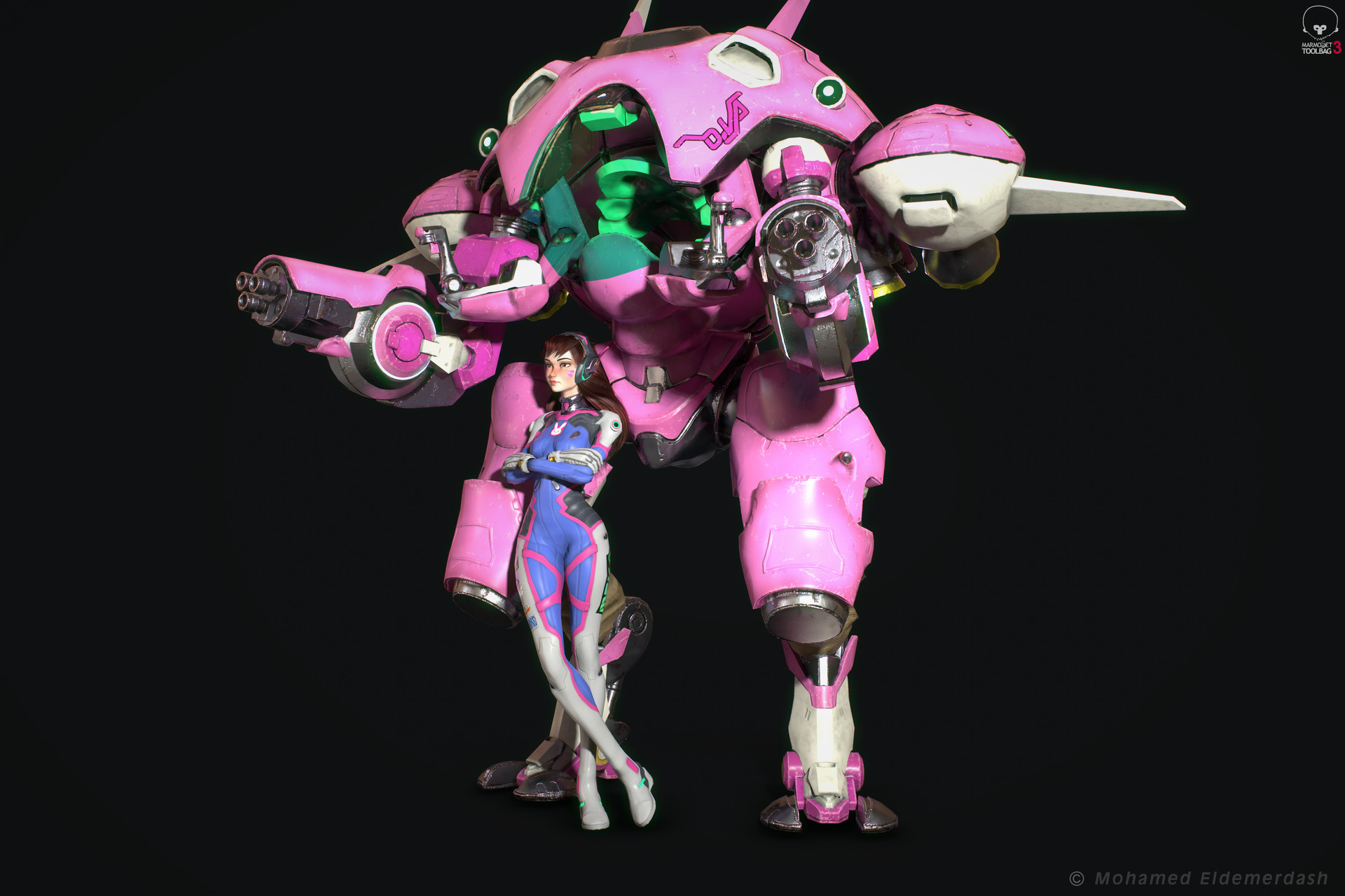 Mohamed El-Demerdash - D.Va from Overwatch Fan Art