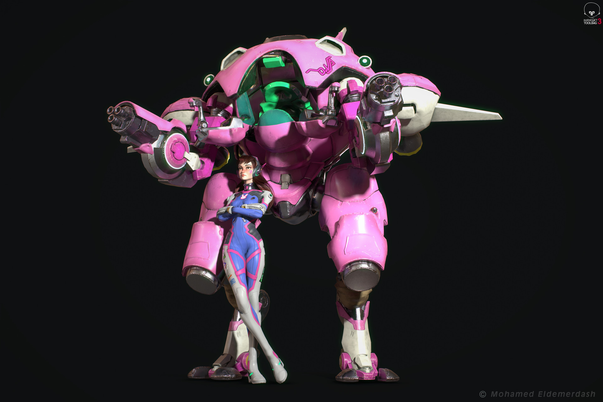 Mohamed El-Demerdash - D.Va from Overwatch Fan Art