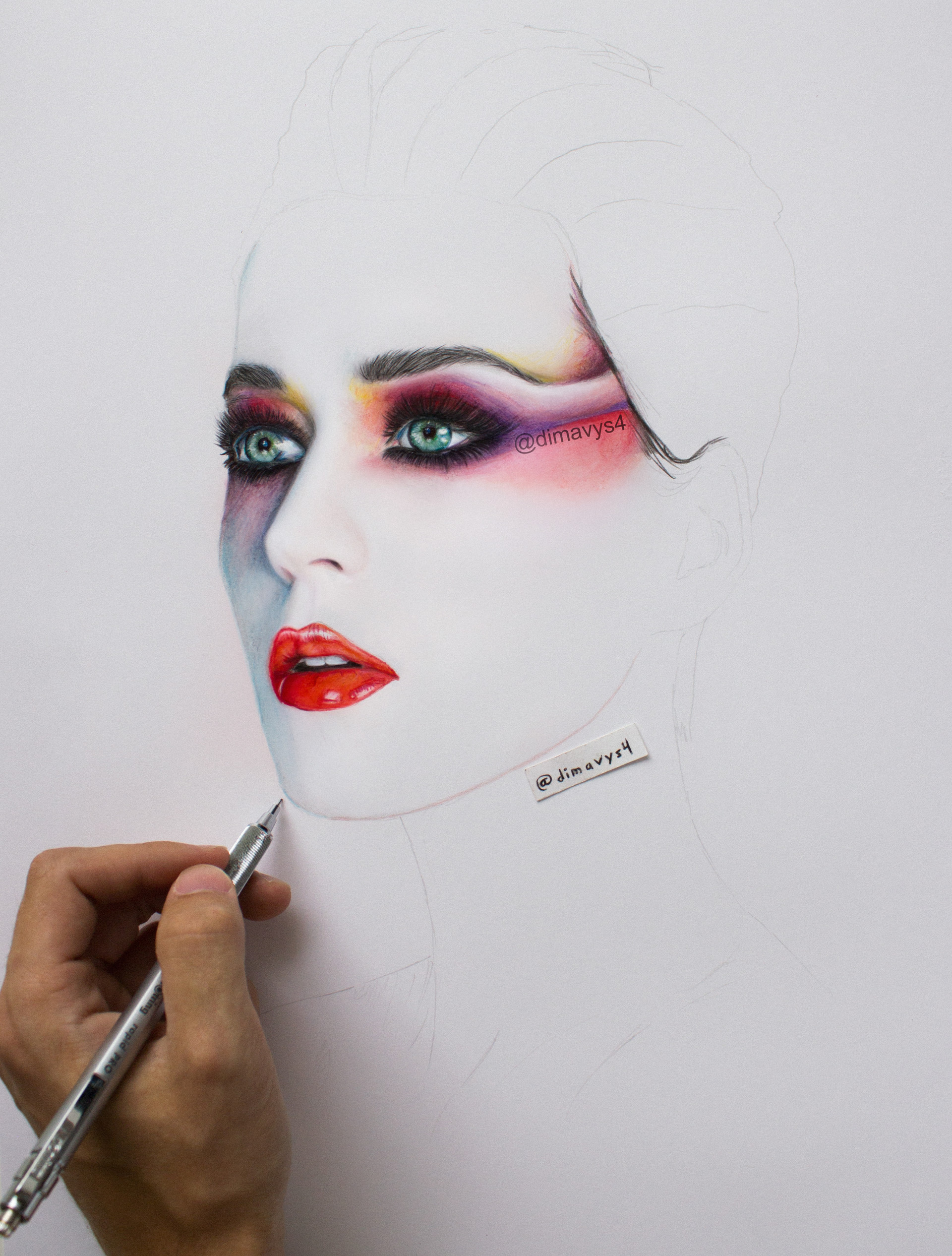 Katy Perry Pencil Drawing